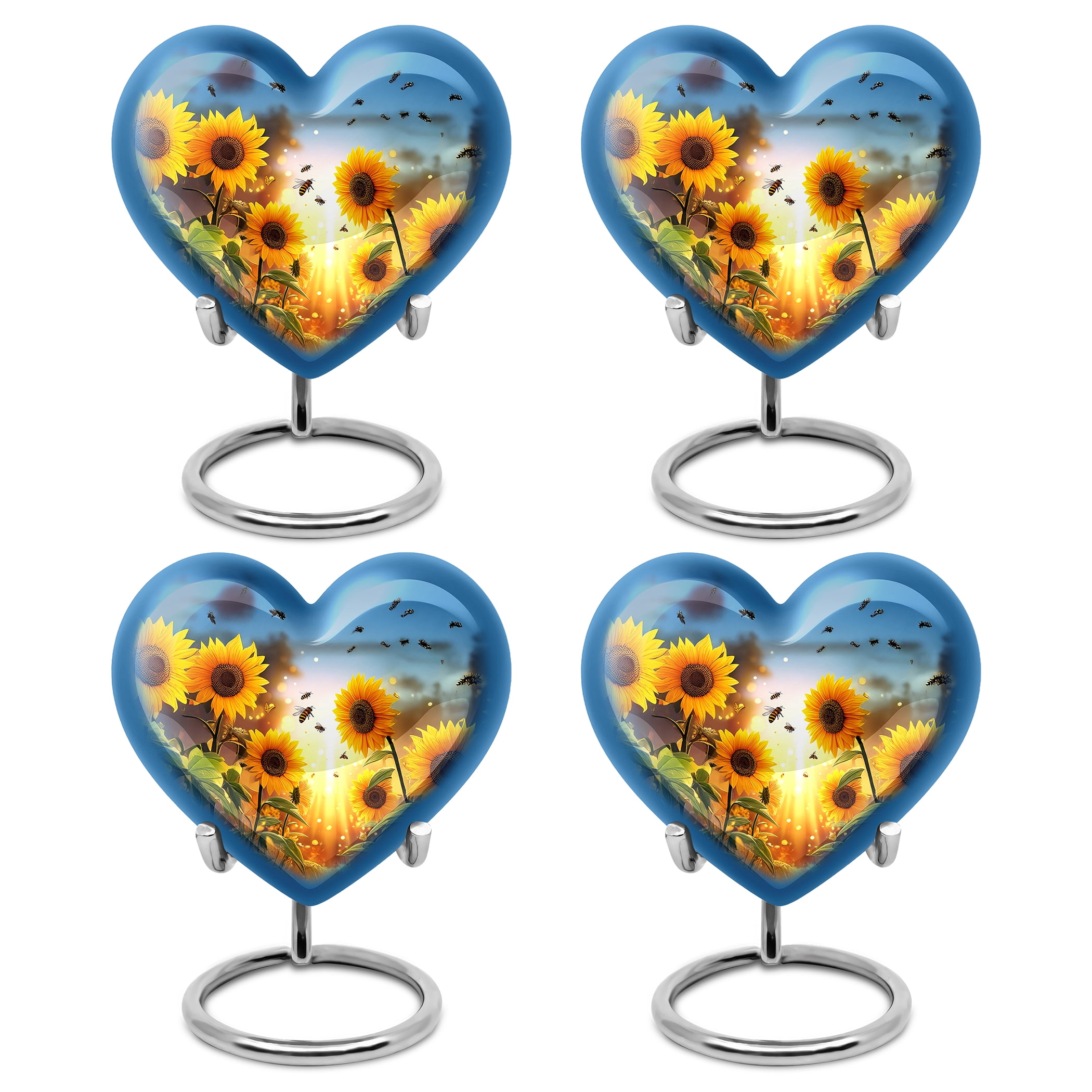 Yatskia Sunflower with Bees Little Keepsake Urn for Adult Ashes Brother ...