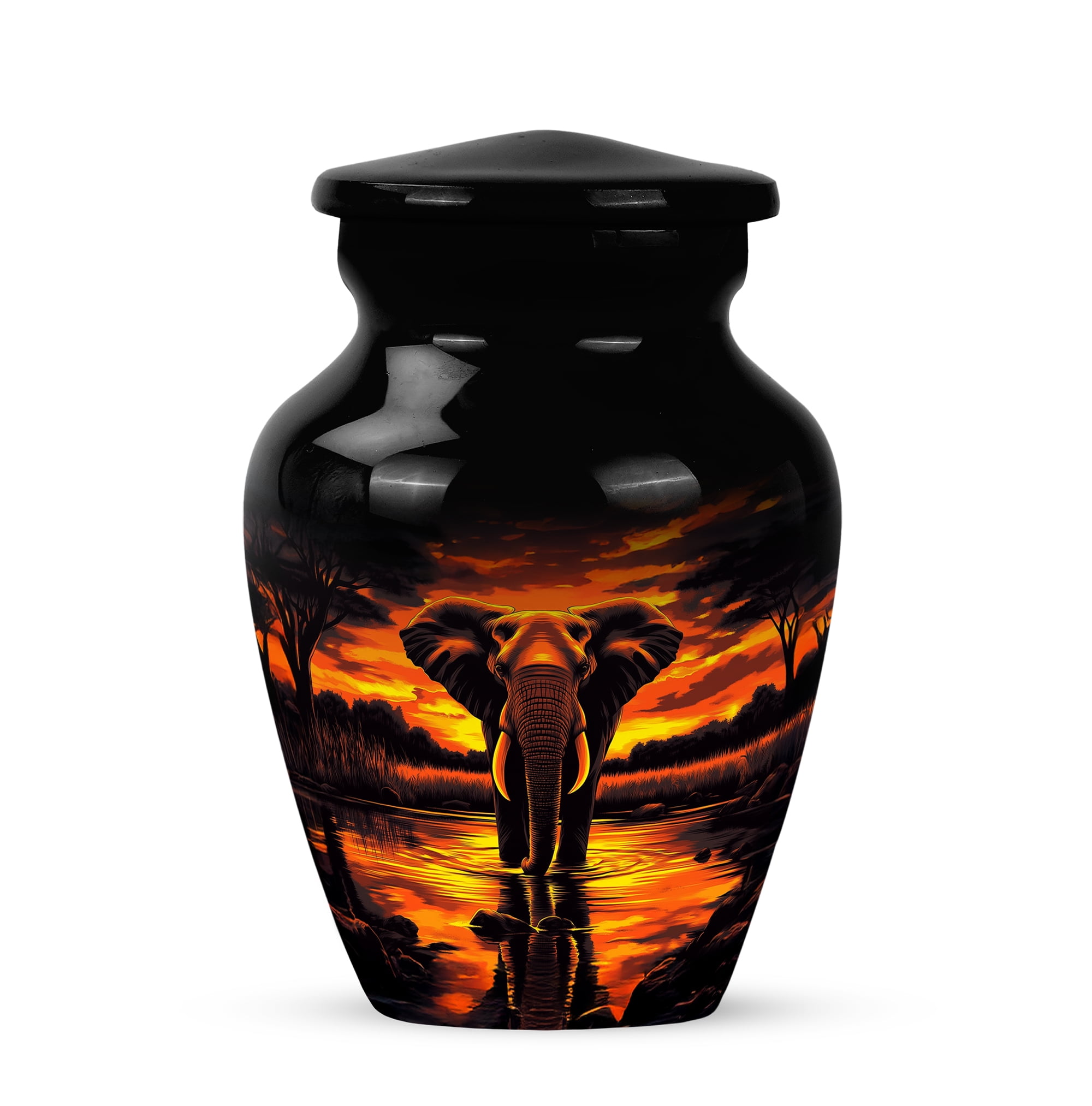 Yatskia Sunset Elephant Mini Funeral Keepsake Urns for Human Ashes ...
