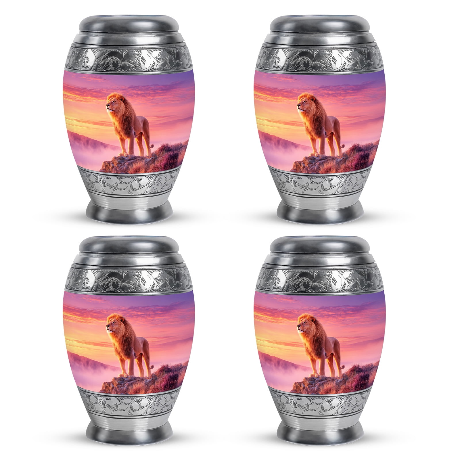 Yatskia Sunset Lion Little Urn for Adult Ash Mother and Father, Small ...