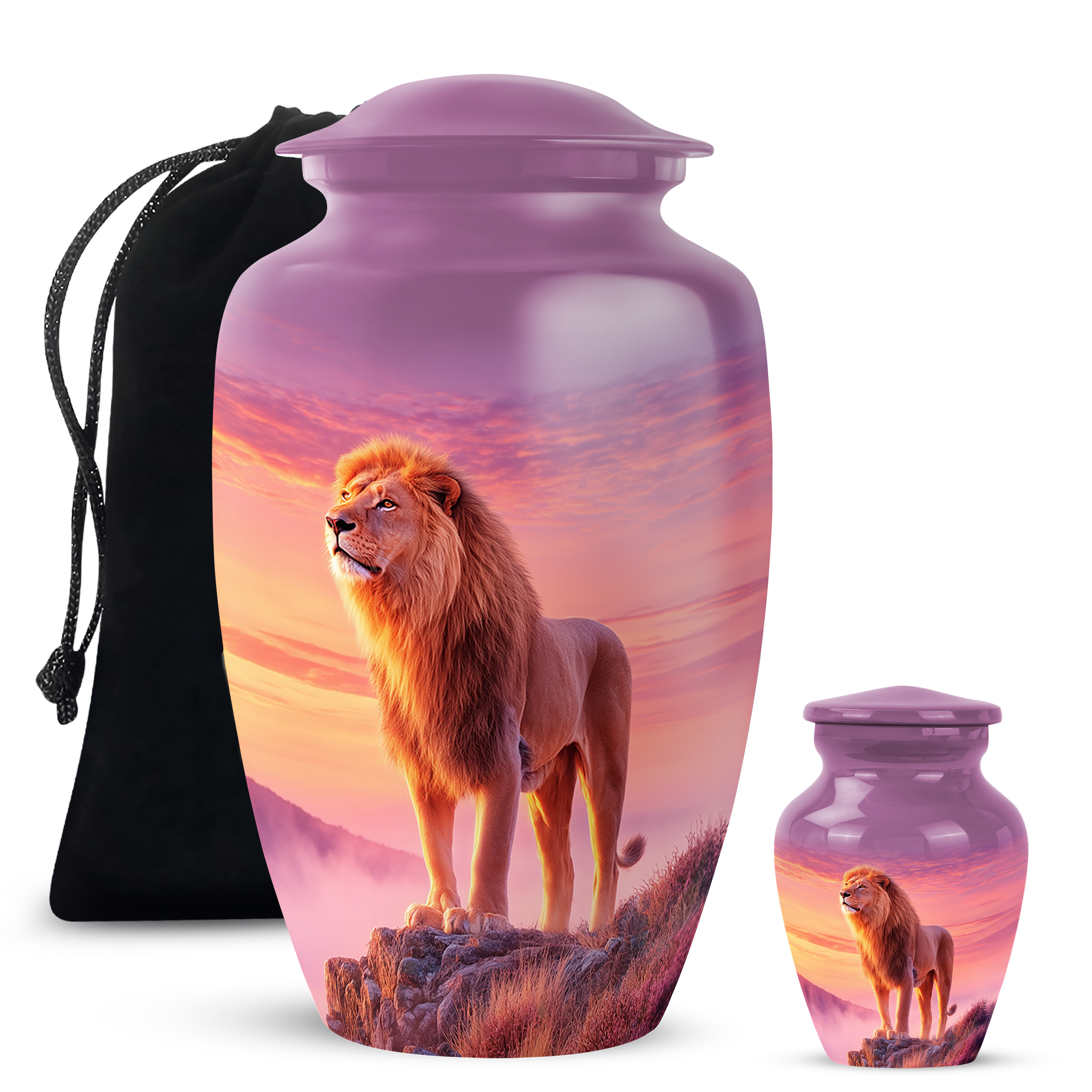 Yatskia Sunset Lion at Spring Little Keepsake Urns for Human Ashes ...