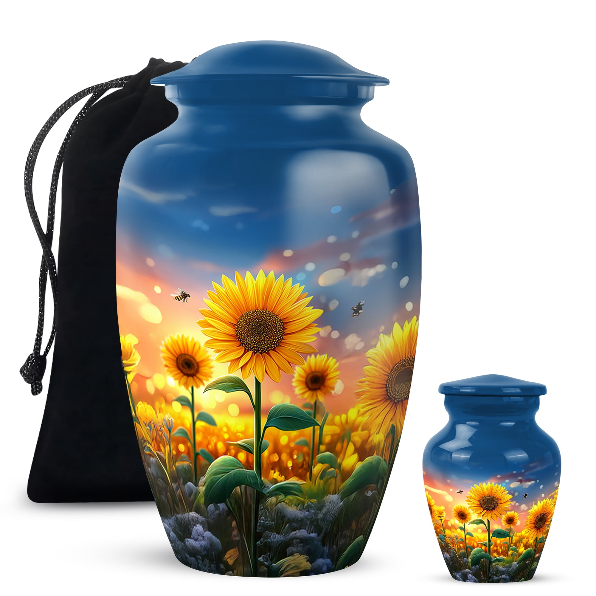 Yatskia Sunshine Sunflower Little Keepsake Urns for Human Ashes Adult ...