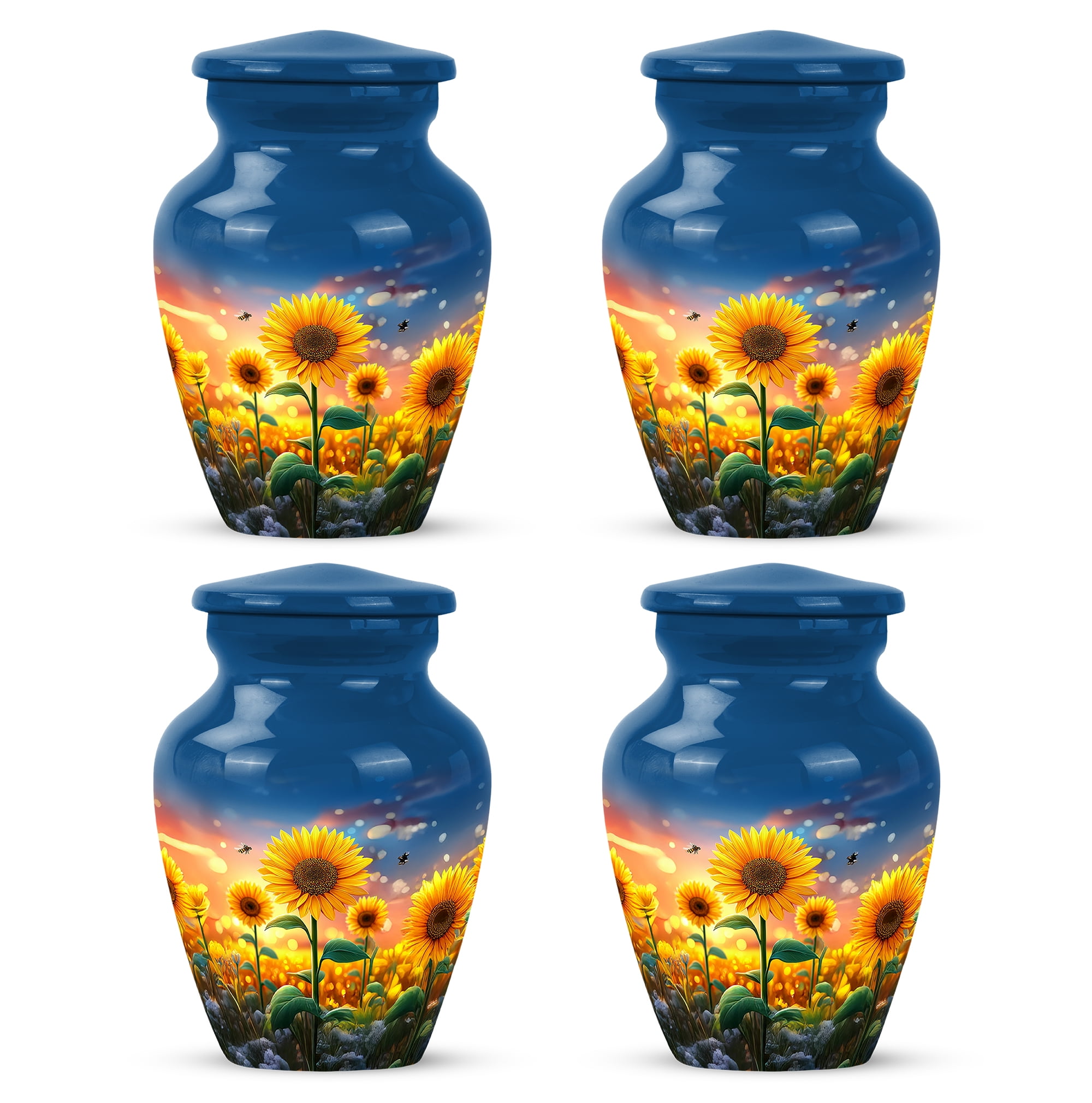 Yatskia Sunshine Sunflower Mini Memorial Urns for Human Ashes Adult ...