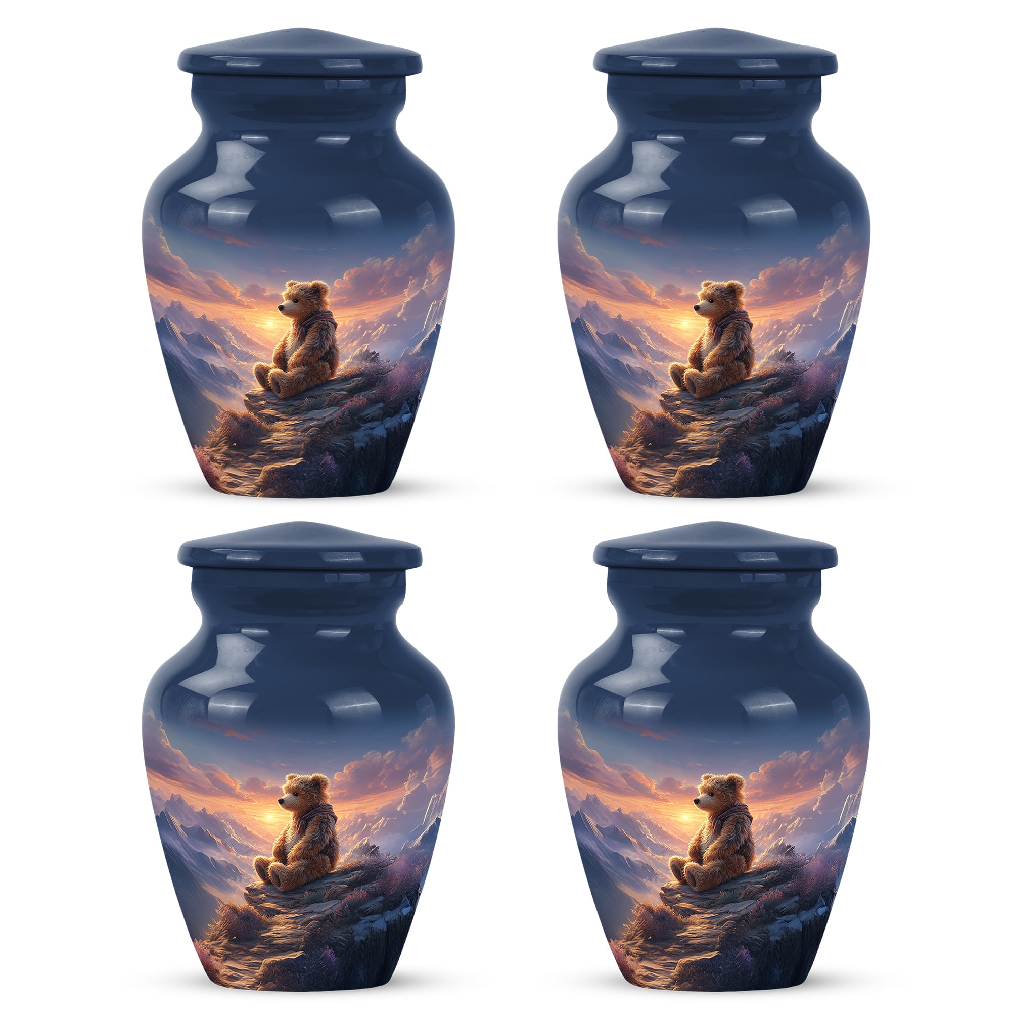 Yatskia Teddy Bear on Mountains Little Keepsake Urns for Human Ashes ...