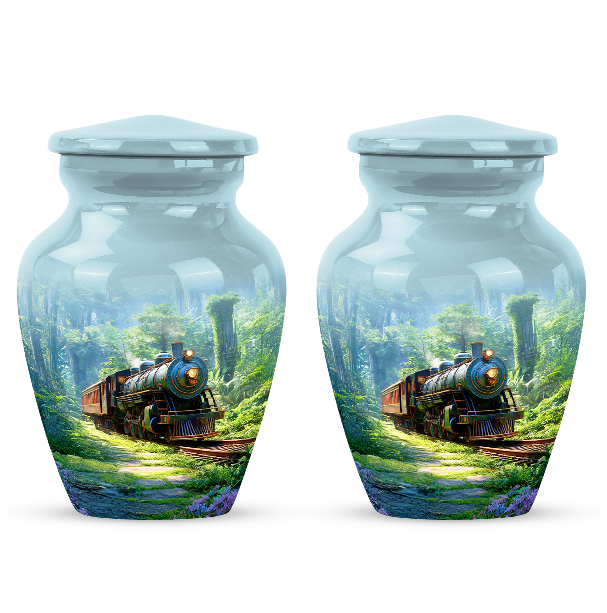 Yatskia Train Little Funeral Keepsake Urns for Human Ashes Adult ...