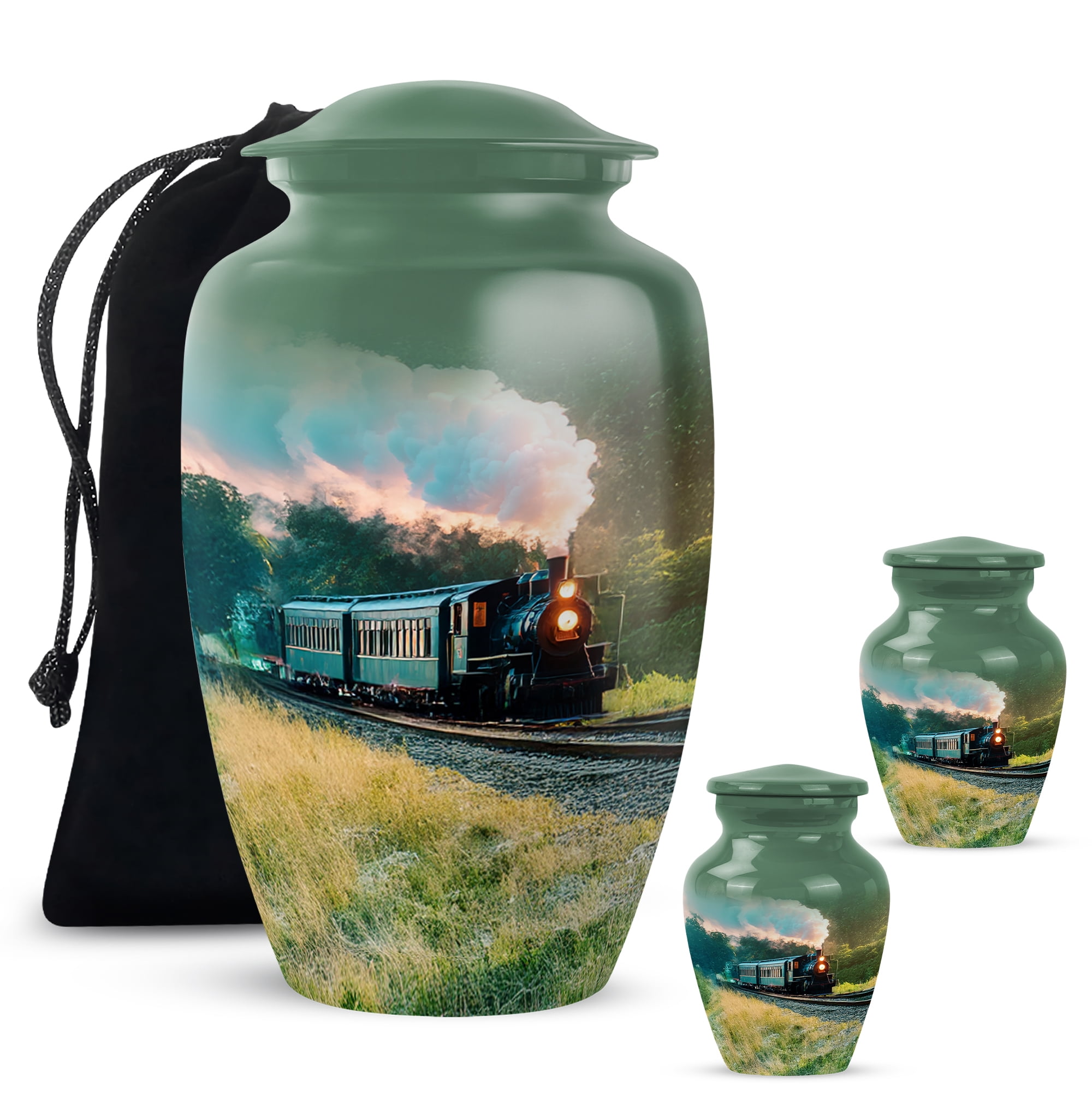 Yatskia Train Mini Funeral Keepsake Urns for Human Ashes Adult Mother ...