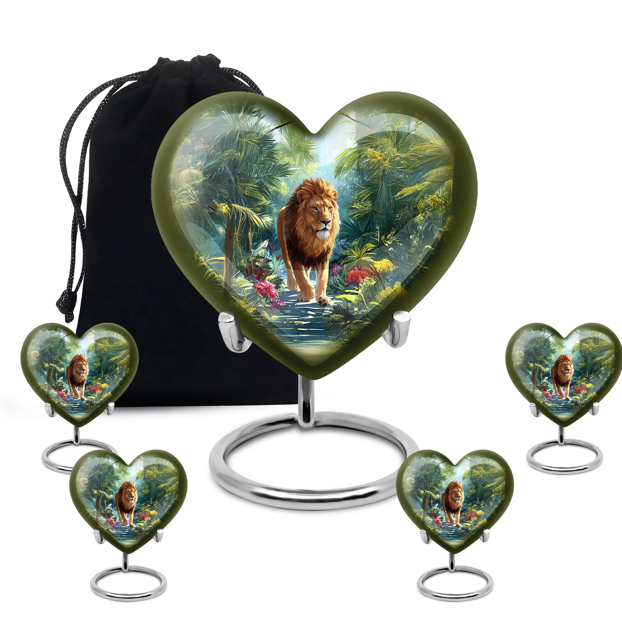 Yatskia Tropical Forest Lion Decorative Large Memorial Urns for Human ...