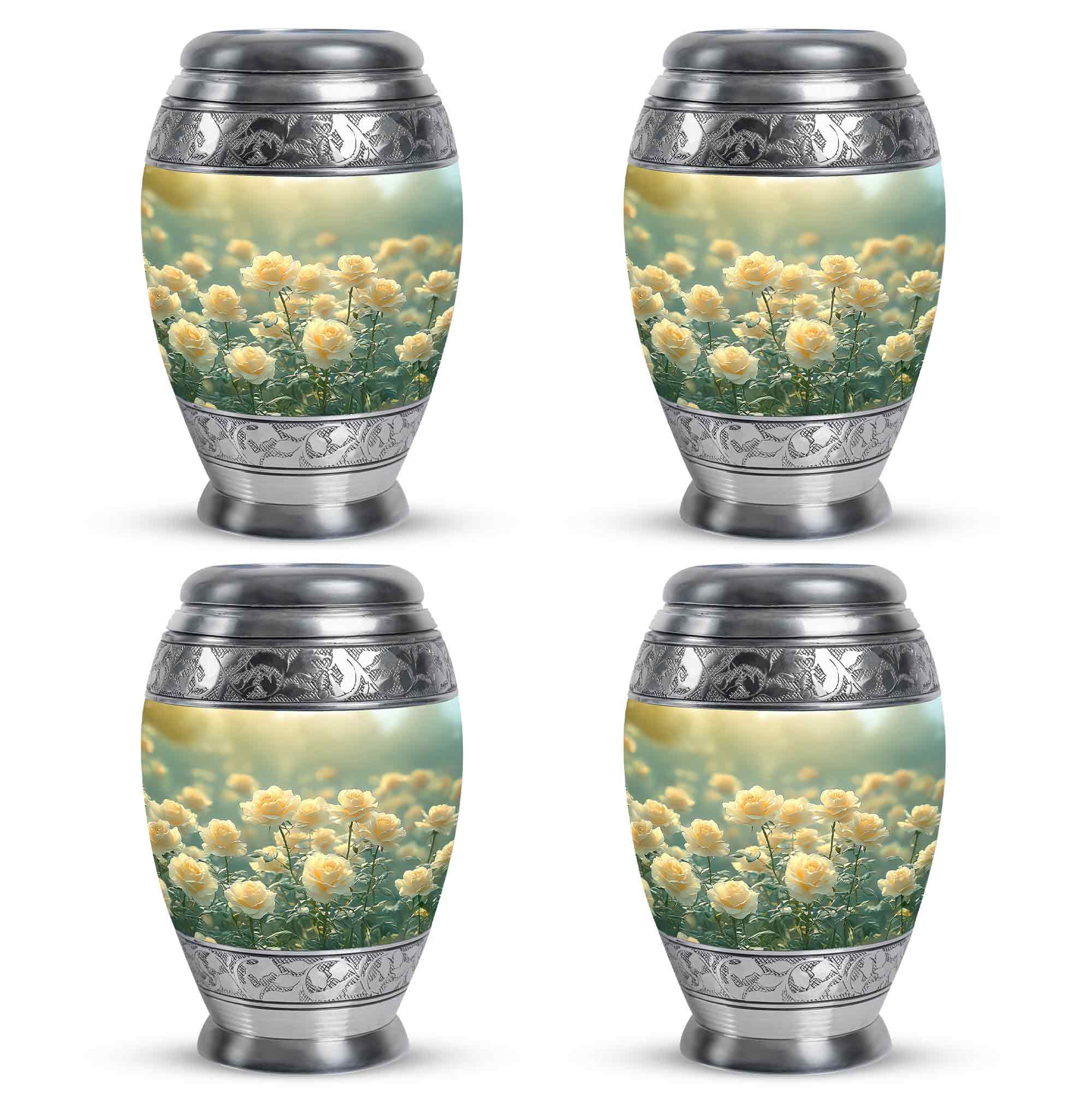 Yatskia White Rose Mini Urns For Ashes Keepsake, Small Cremation Urns ...