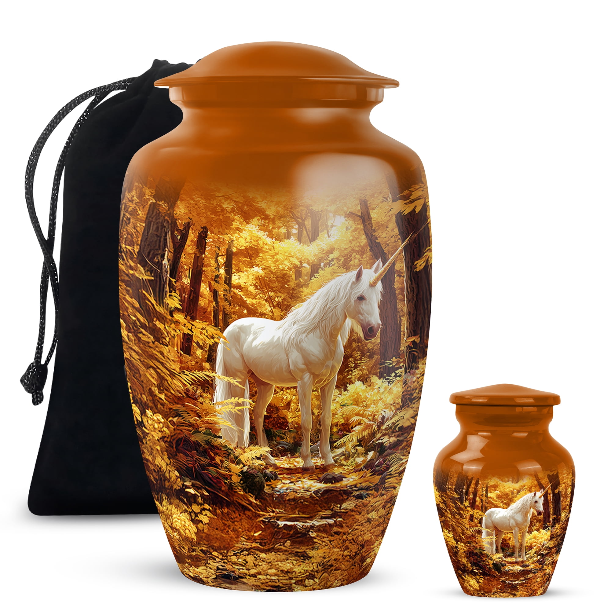 Yatskia White Unicorn at Spring Little Keepsake Urns for Human Ashes ...