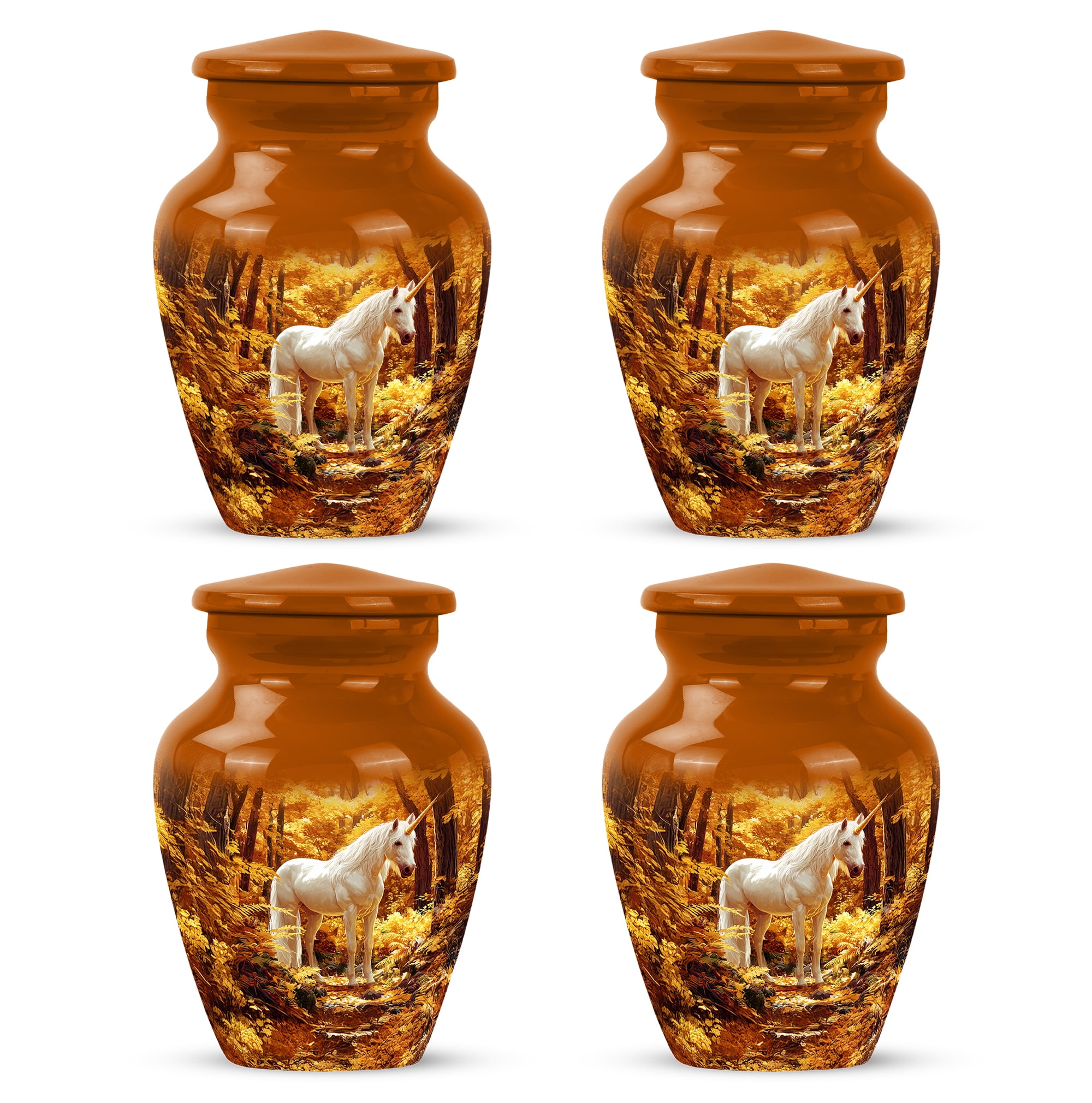 Yatskia White Unicorn at Spring Small Urns for Human Ashes Keepsake ...