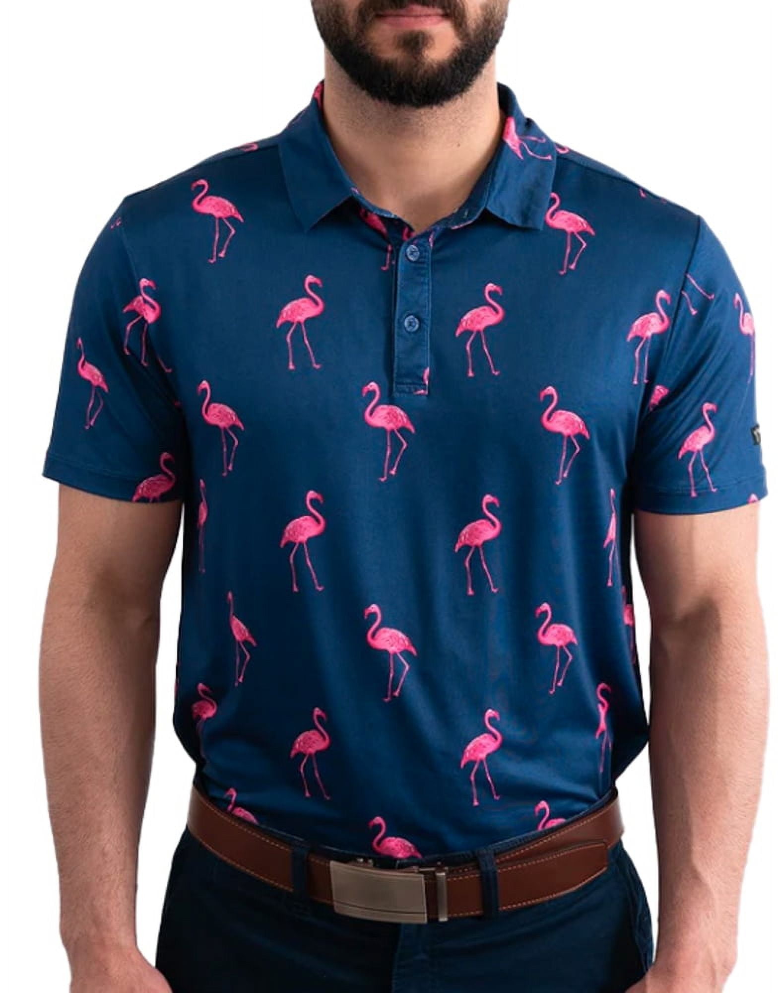 Yatta Golf Mens Standout Performance Short Sleeve Golf Polo Shirt (Classy Mingo, Medium ...