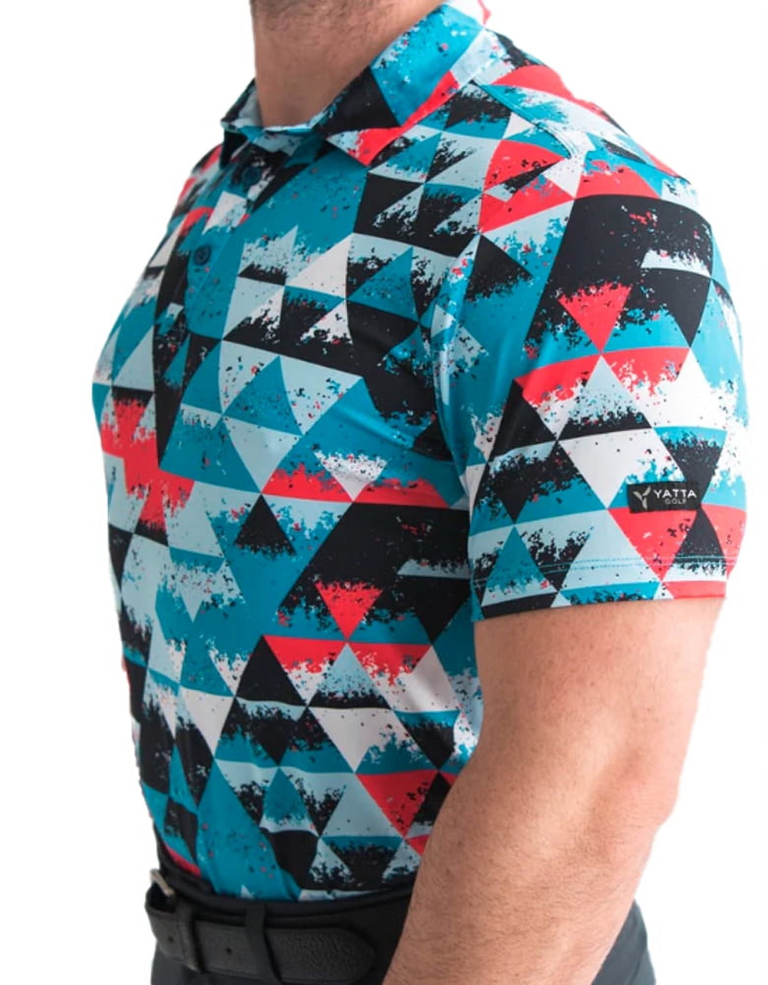 Yatta Golf Mens Standout Performance Short Sleeve Golf Polo Shirt ...
