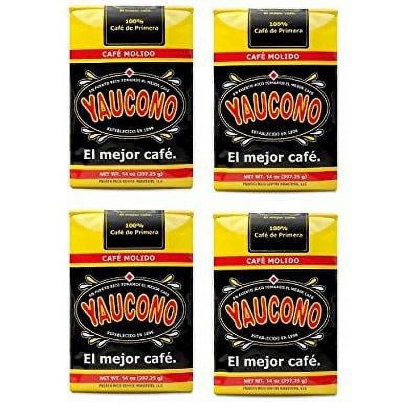 Yaucono Coffee Arabica Medium Roast Ground 14 Ounce Pack of 4 Roasted ...