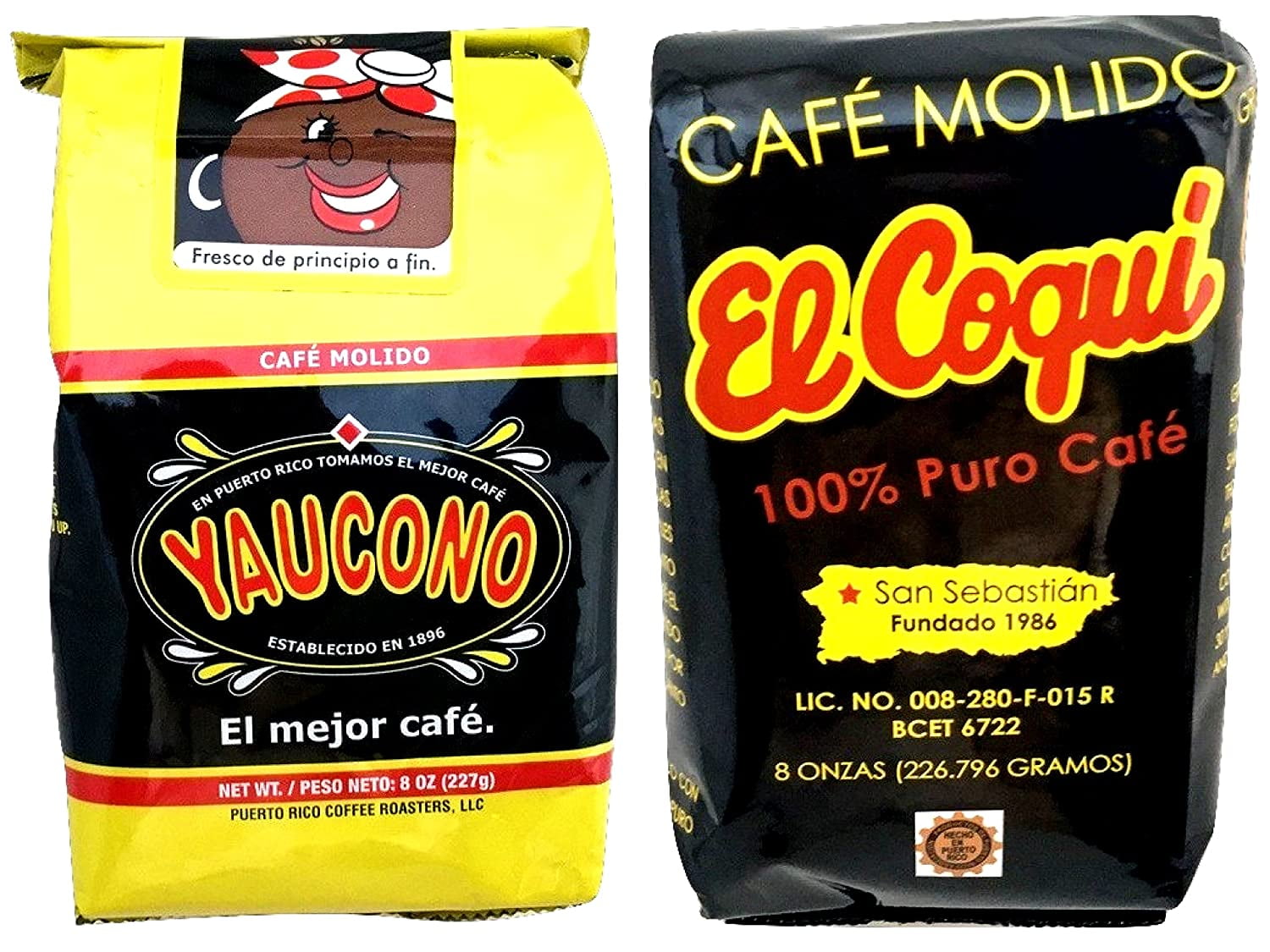 Coffee and Café El Coqui Puerto Rican Ground Coffee Variety:– Café y ...
