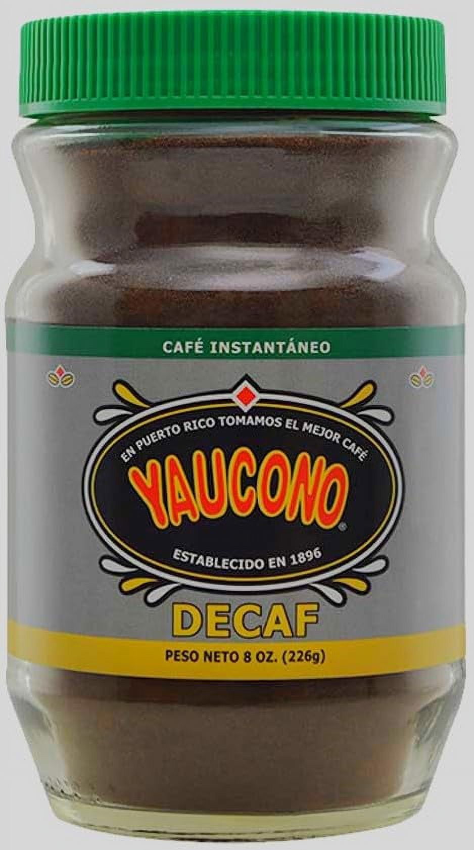 Yaucono Instant Coffee Decaf, Arabica, Medium Roast, from Puerto Rico ...