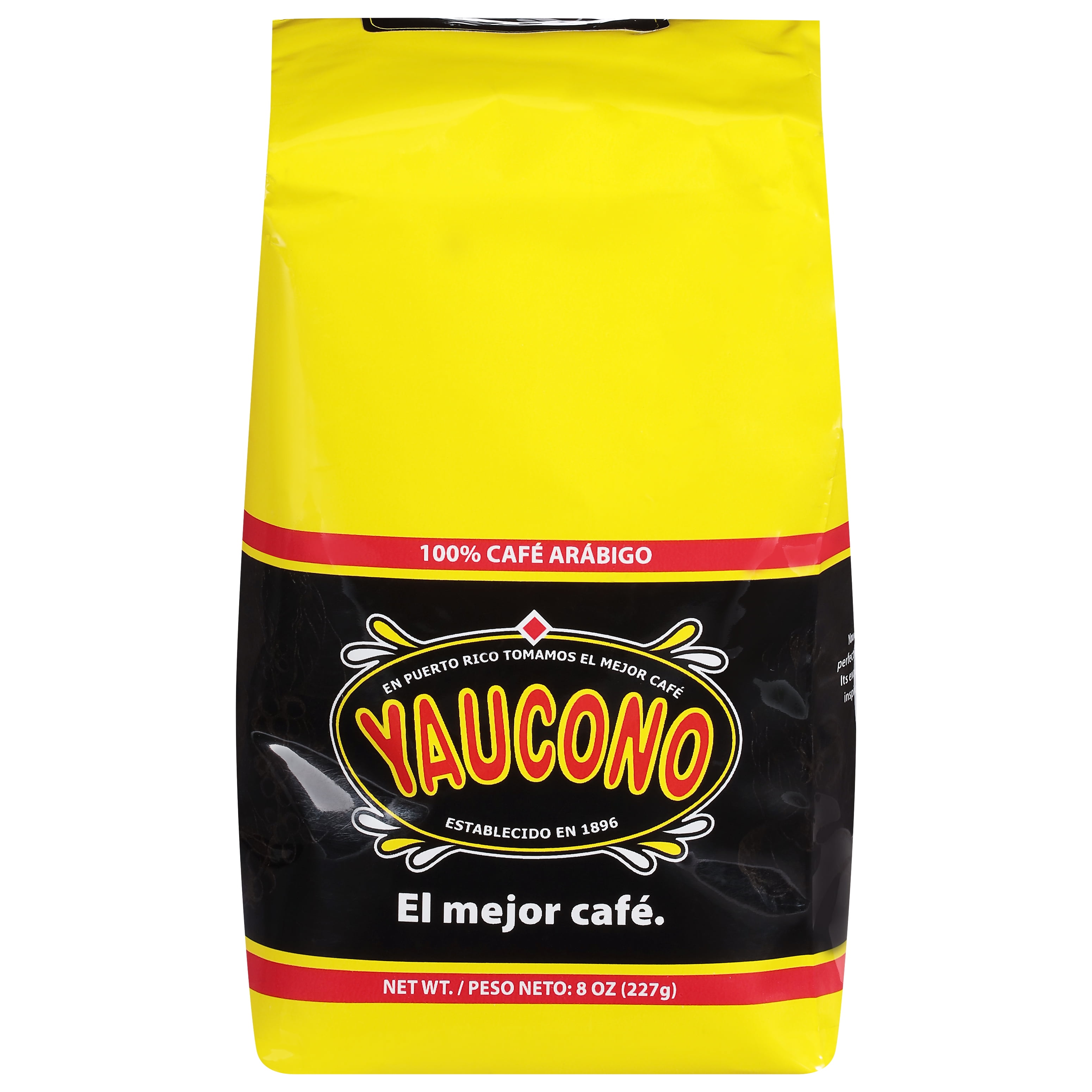 Yaucono Ground Coffee Medium Roast, 8 oz Bag - Puerto Rico's Leading ...