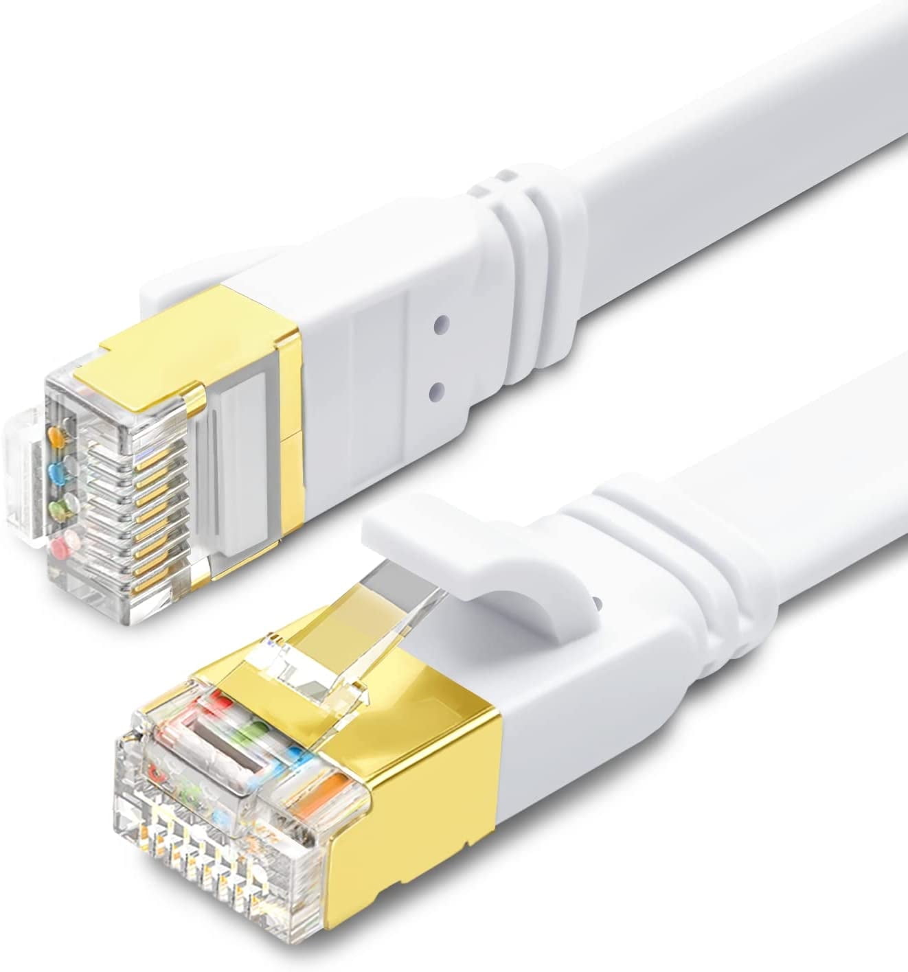 Yauhody CAT 8 Ethernet Cable 25ft, High Speed 40Gbps 2000MHz SFTP Flat ...