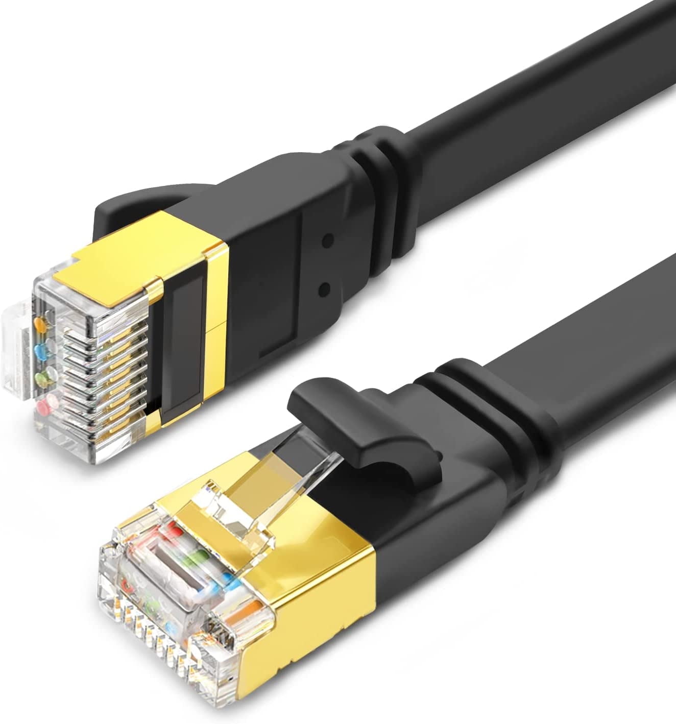 Yauhody CAT 8 Ethernet Cable 6ft (2 Pack), High-Speed, Nylon Braided ...