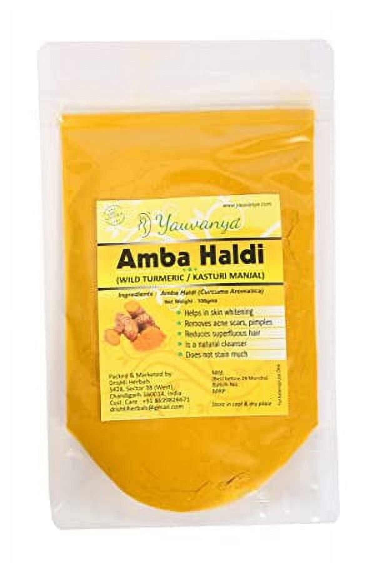Yauvanya Amba Haldi (Wild Turmeric/ Curcuma Amada) - 100 gms - Walmart.com