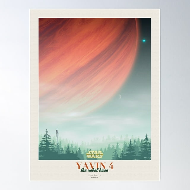 Yavin 4 The Rebel Base Poster Wall Art, Modern Wall Decor For Living ...