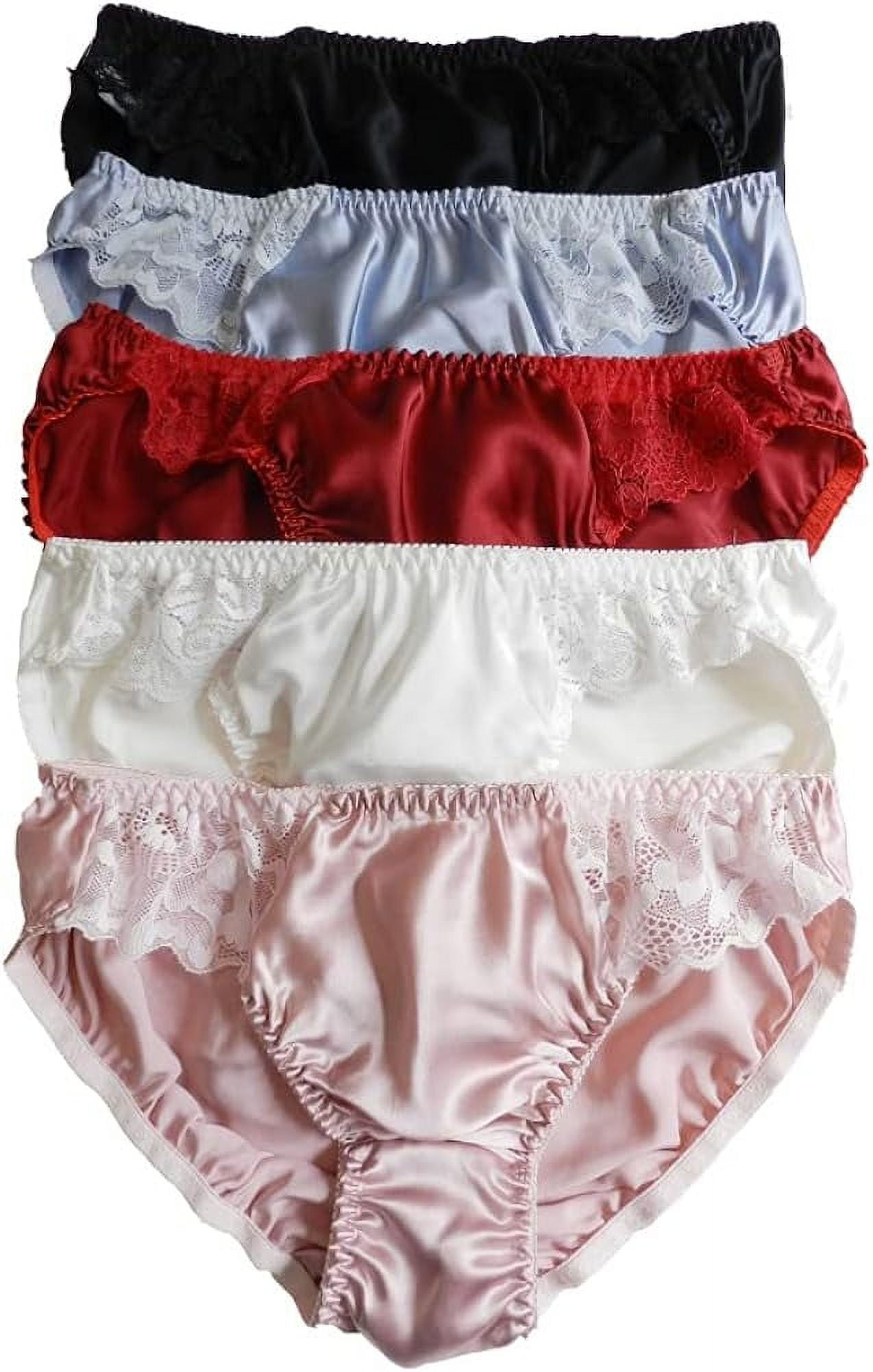 Yavorrs 5PCS Women 100% Silk bikini Lace Panties briefs - Walmart.com