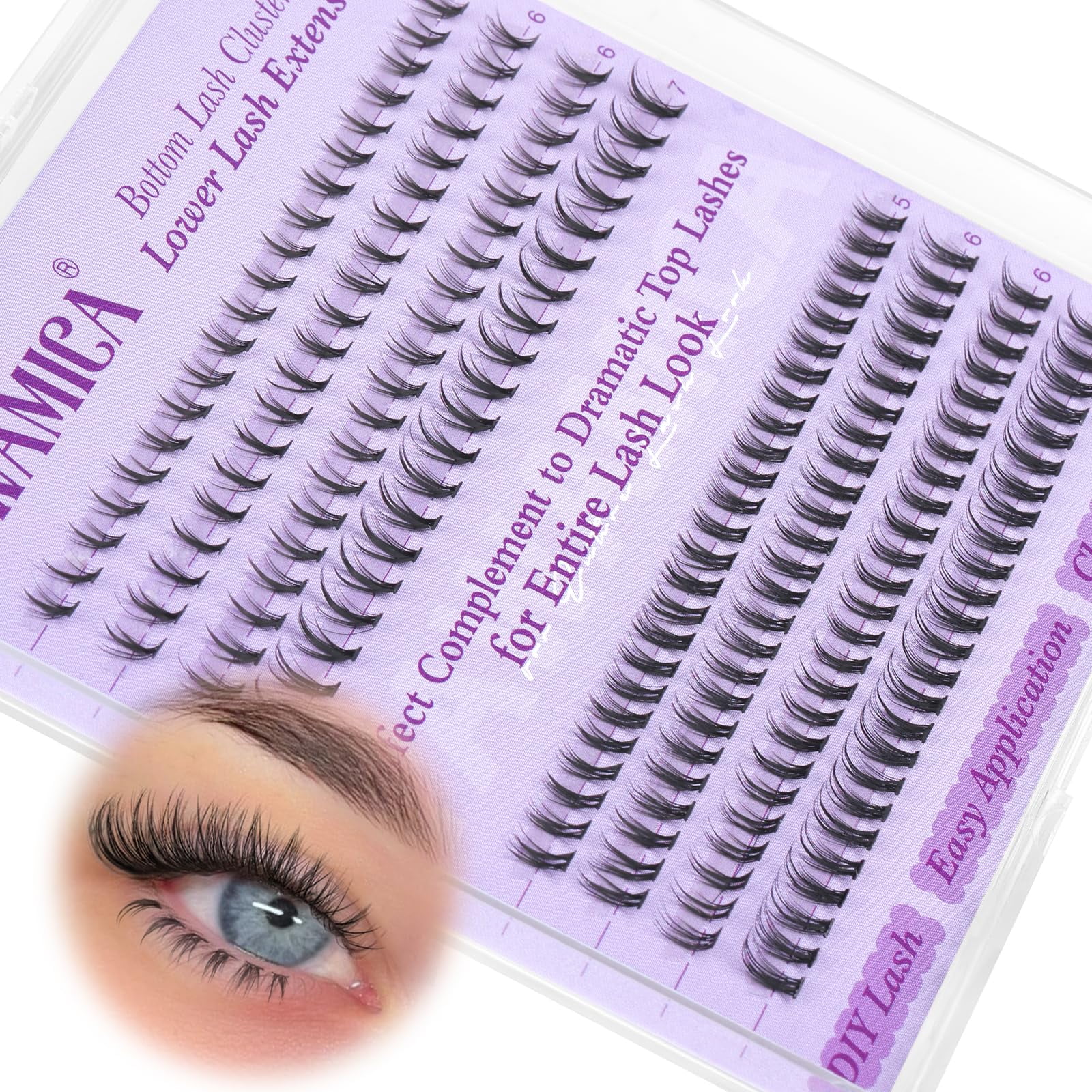 Yawamica Bottom Lash Clusters OLF24 DIY Lower Eyelash Extension 5-7mm ...