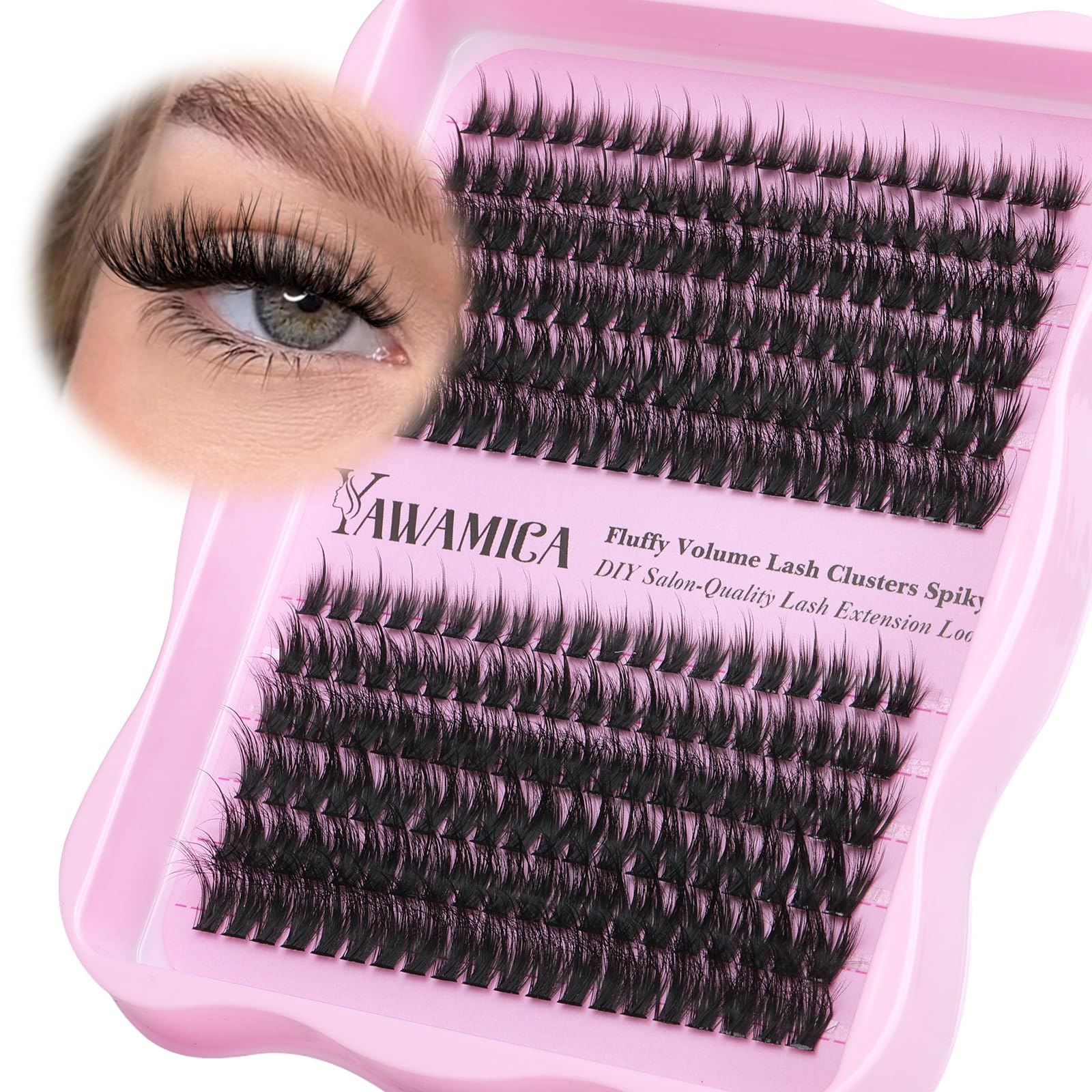 Yawamica Eyelash Clusters 10-18mm OLF24 Eyelash Extensions Wispy Lash ...