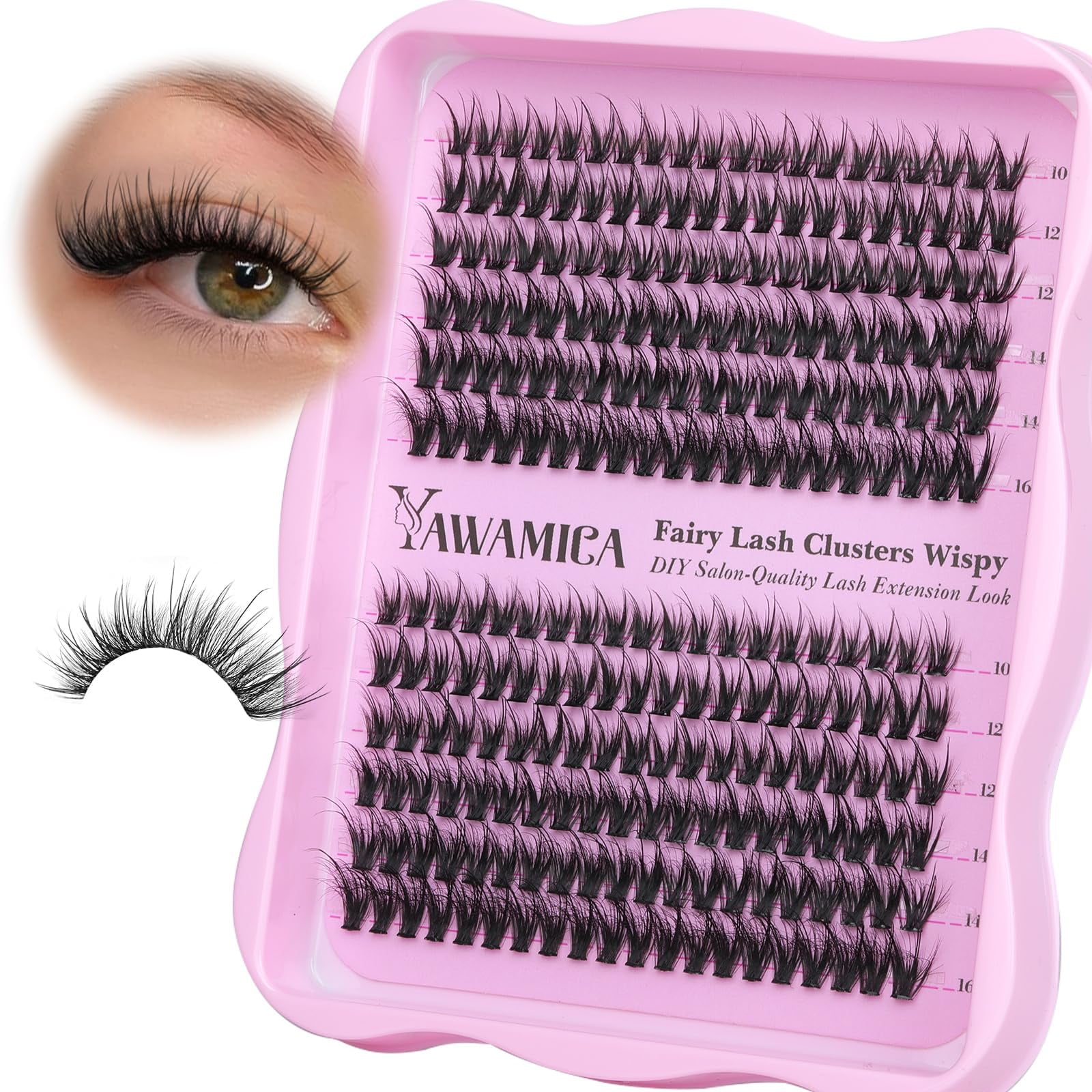 Yawamica Lash Clusters Wispy SSF20 Cluster Eyelash Extensions Medium ...