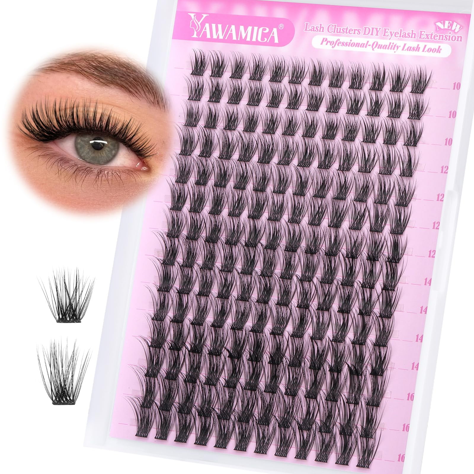 Yawamica Natural Lash Clusters TSF6 DIY Cluster Eyelash Extensions ...