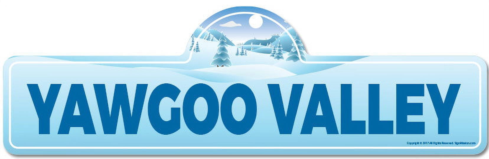 Yawgoo Valley Street Sign | Indoor/Outdoor | Skiing Skier Snowboarder ...