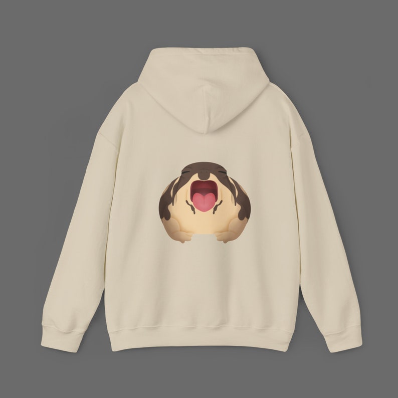 Yawning Rain Frog Digital Art Hoodie: Cute Cartoon Frog - Walmart.com