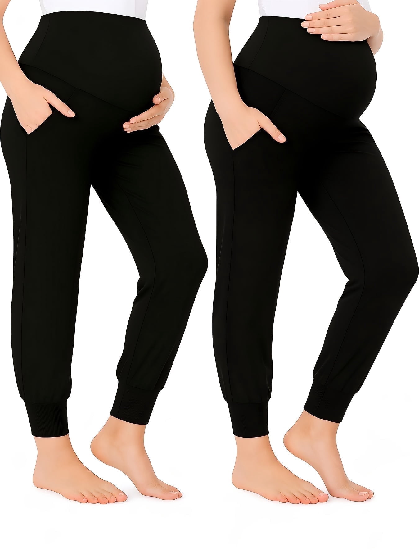 Yawrut Two-piece set Women Pregnant Women High Waist Support Side ...