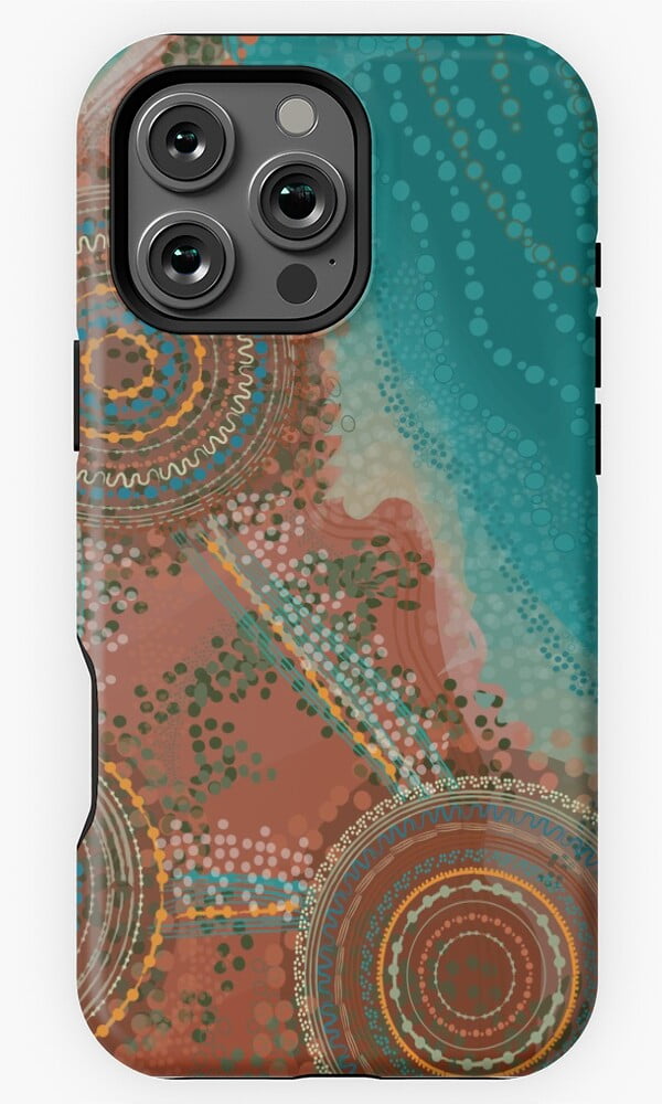Yawuru Aboriginal Art Phone Case for iPhone 16 15 14 13 12 11 Pro Max ...