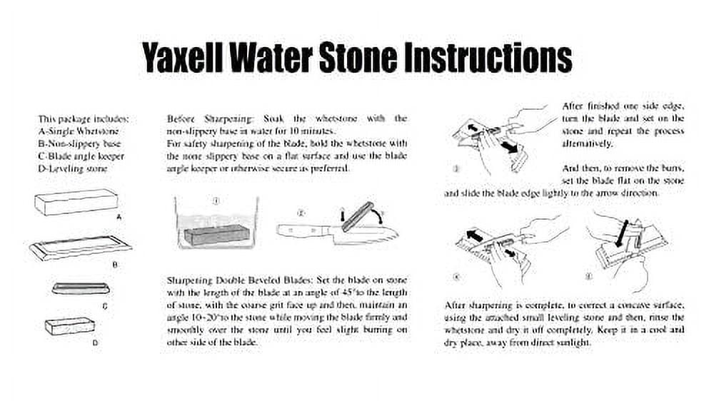 Yaxell Combination Water Sharpening Stone - Made in Japan with Base ...
