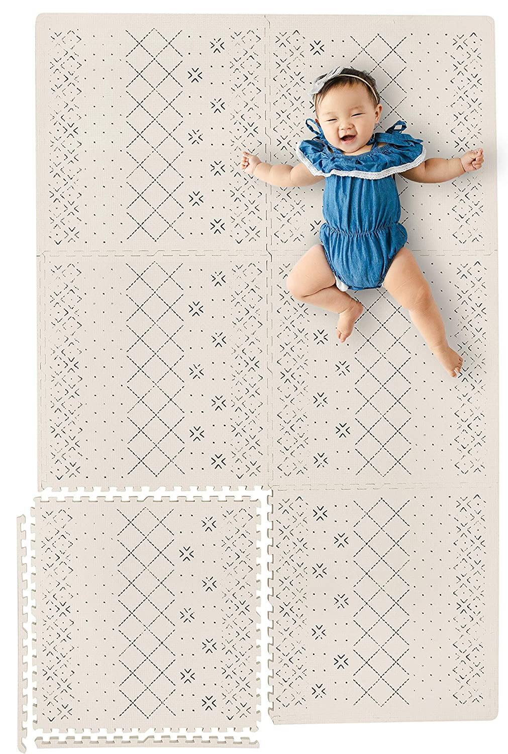 Yay Mats Stylish Extra Large Baby Play Mat. Soft, Thick, Non-Toxic Foam ...