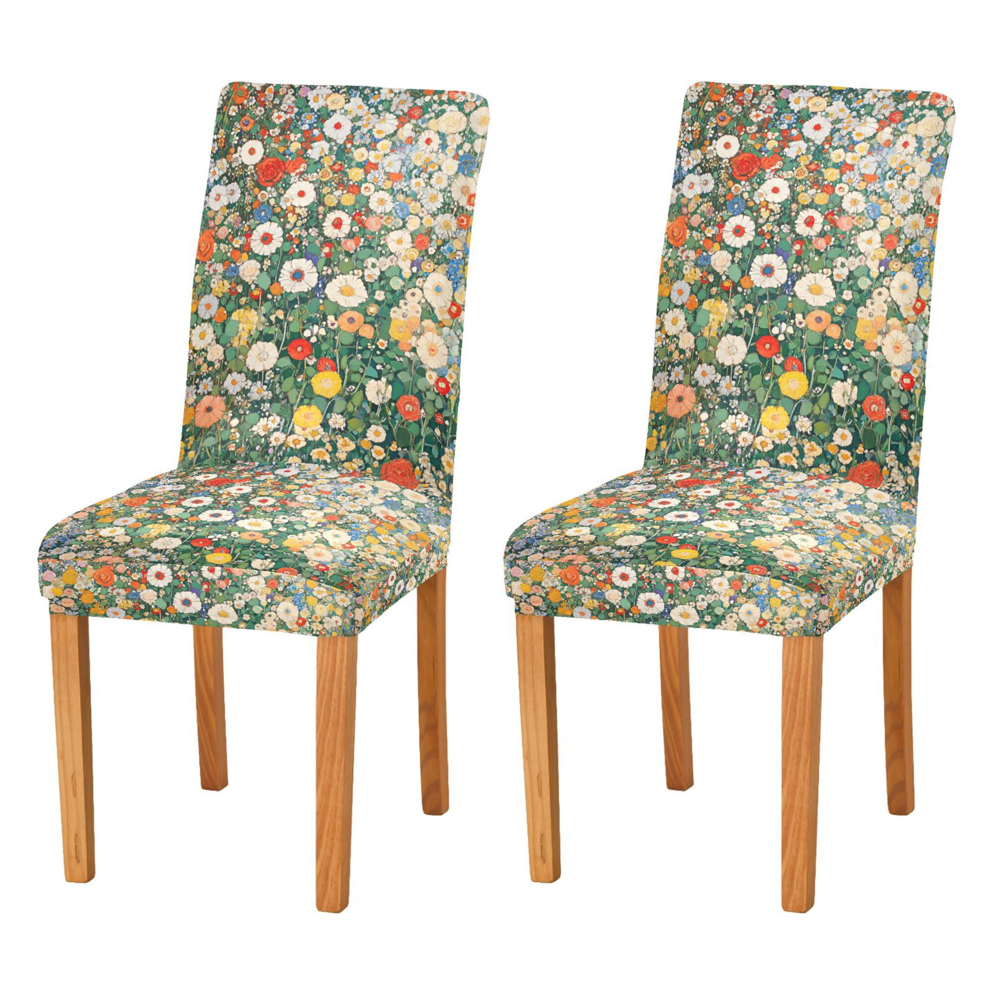Yayeee 2 Pack Dining Chair Covers Stretch Parson Chairs Slipcovers Seat ...