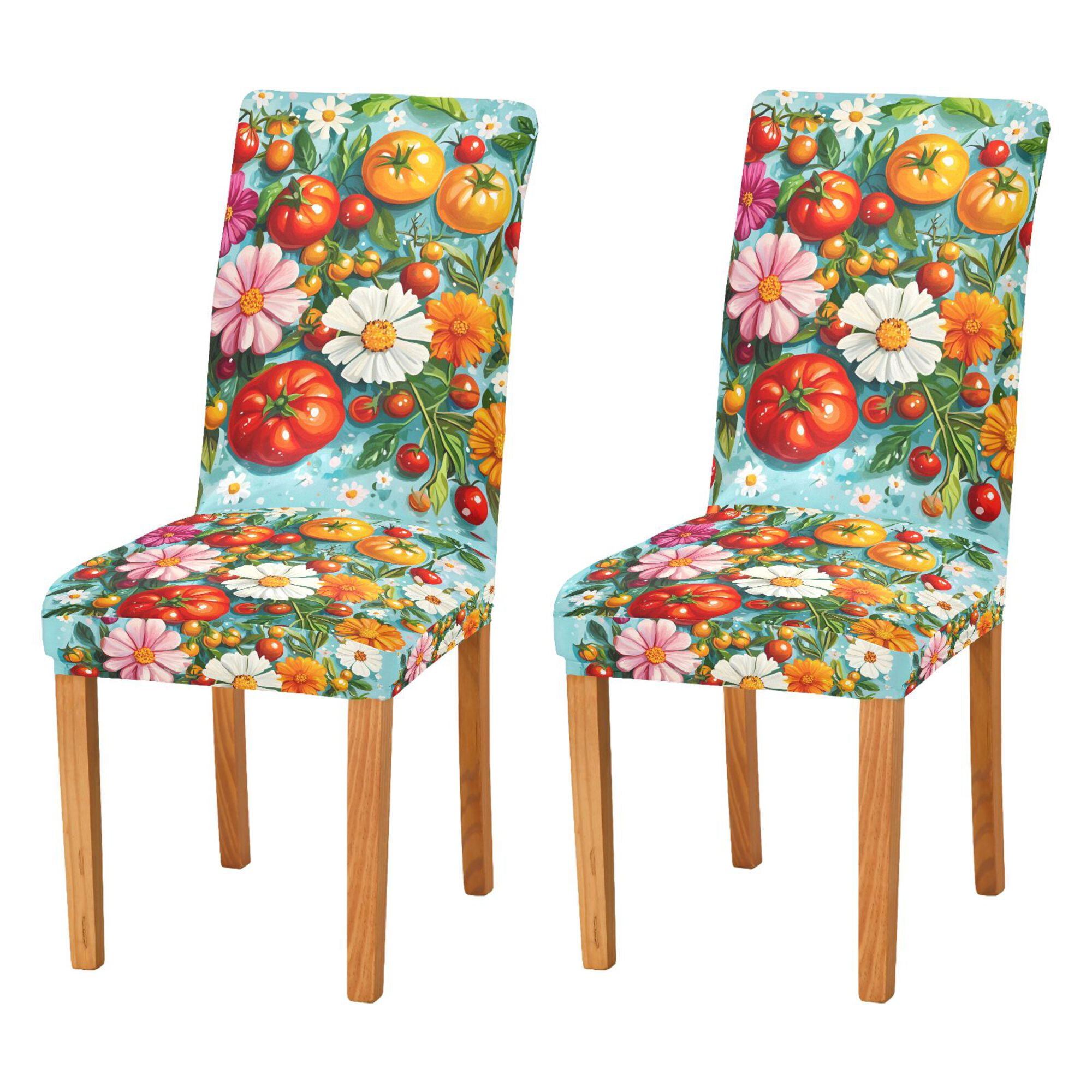 Yayeee 2 Pack Dining Chair Covers Stretch Parson Chairs Slipcovers Seat ...