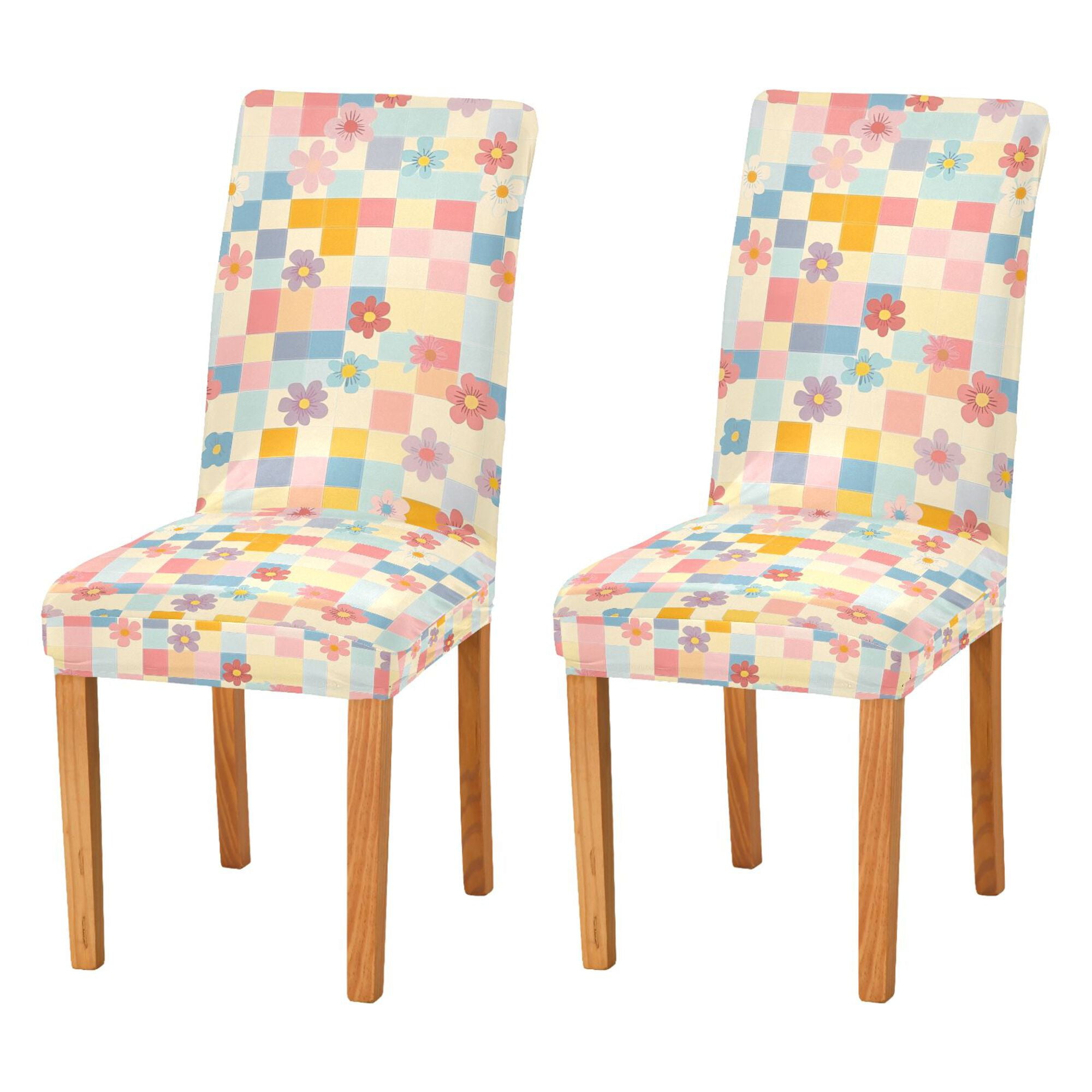 Yayeee 2 Pack Dining Chair Covers Stretch Parson Chairs Slipcovers Seat ...