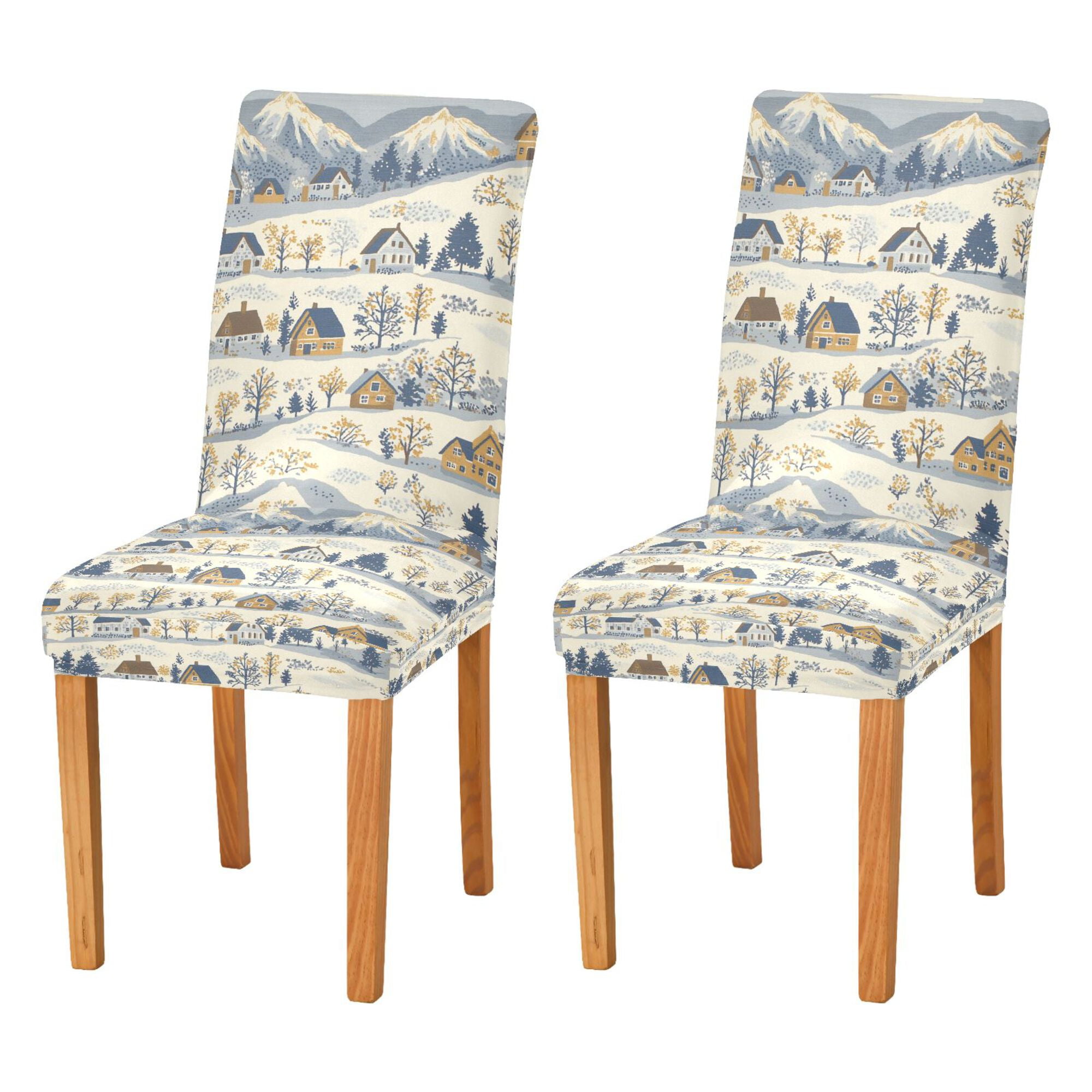 Yayeee 2 Pack Dining Chair Covers Stretch Parson Chairs Slipcovers Seat ...