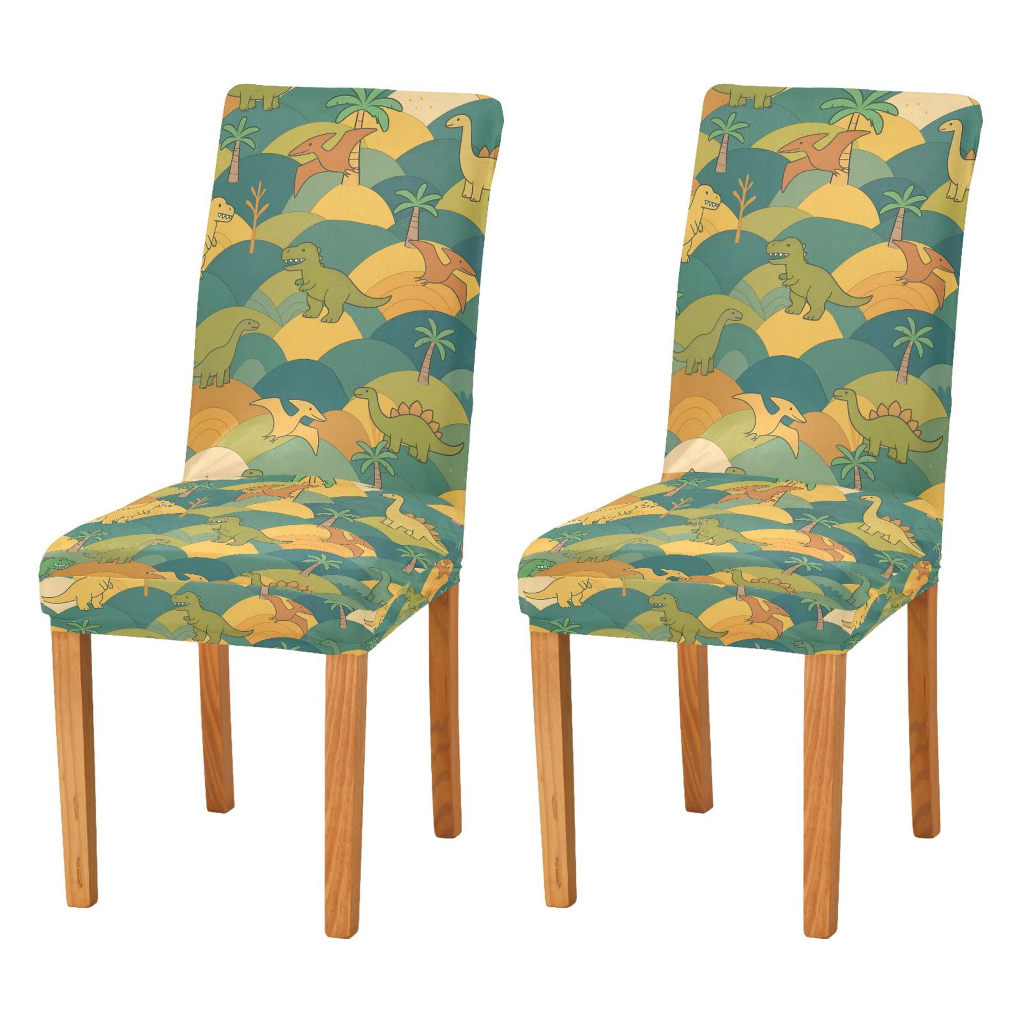 Yayeee 2 Pack Dining Chair Covers Stretch Parson Chairs Slipcovers Seat ...
