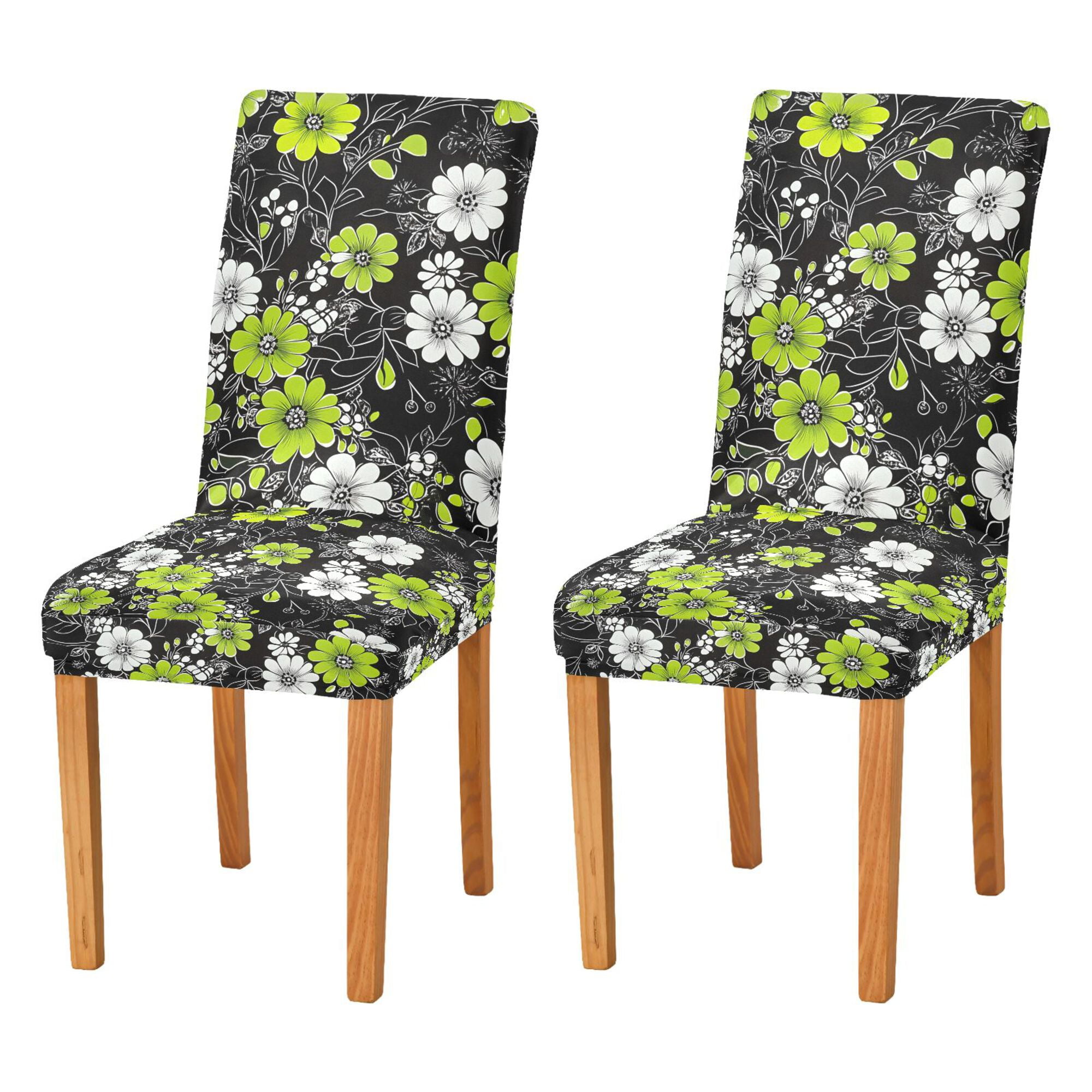 Yayeee 2 Pack Dining Chair Covers Stretch Parson Chairs Slipcovers Seat ...