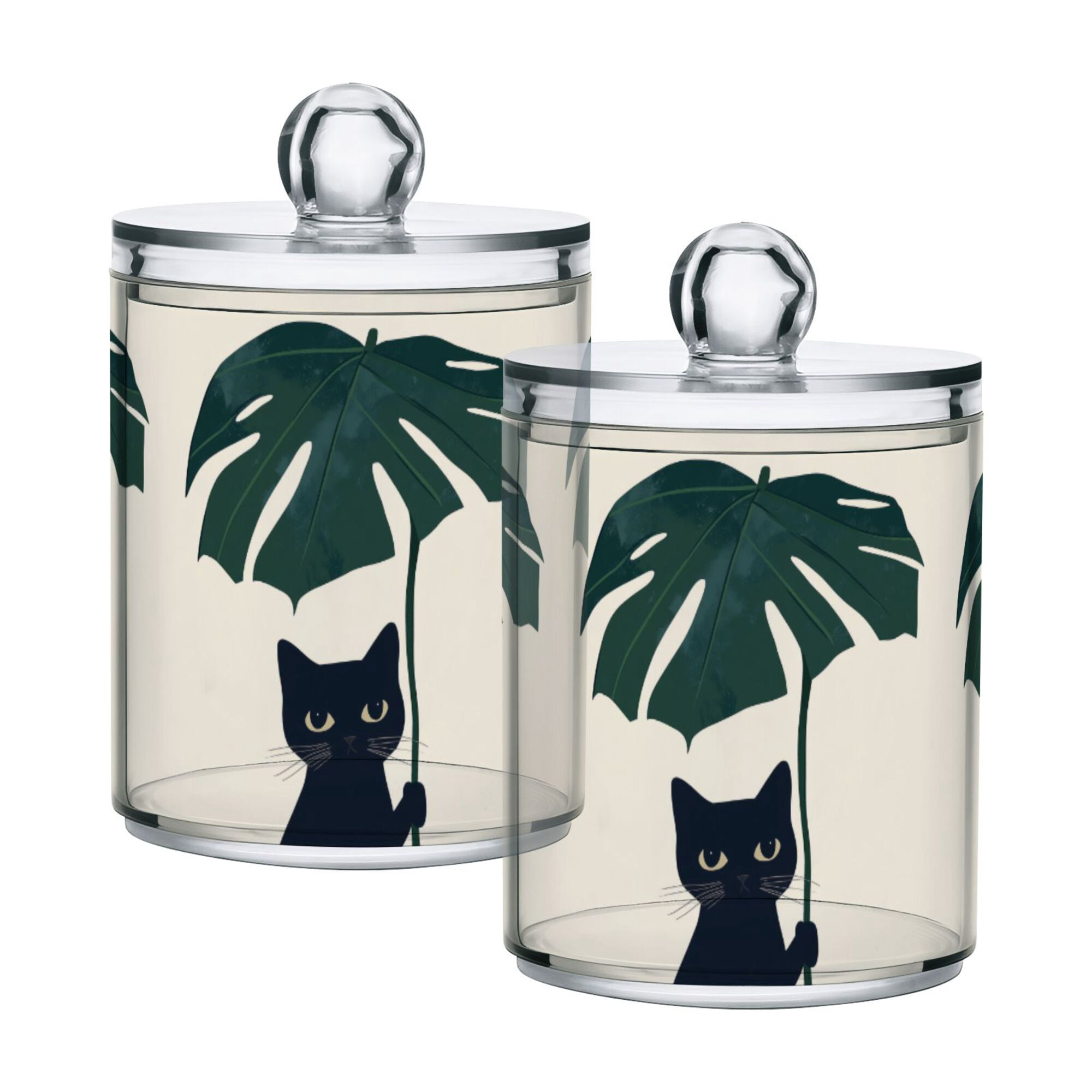 Yayeee 2 Pack Qtip Holder Dispenser for Bathroom with Lid Cotton Swab ...