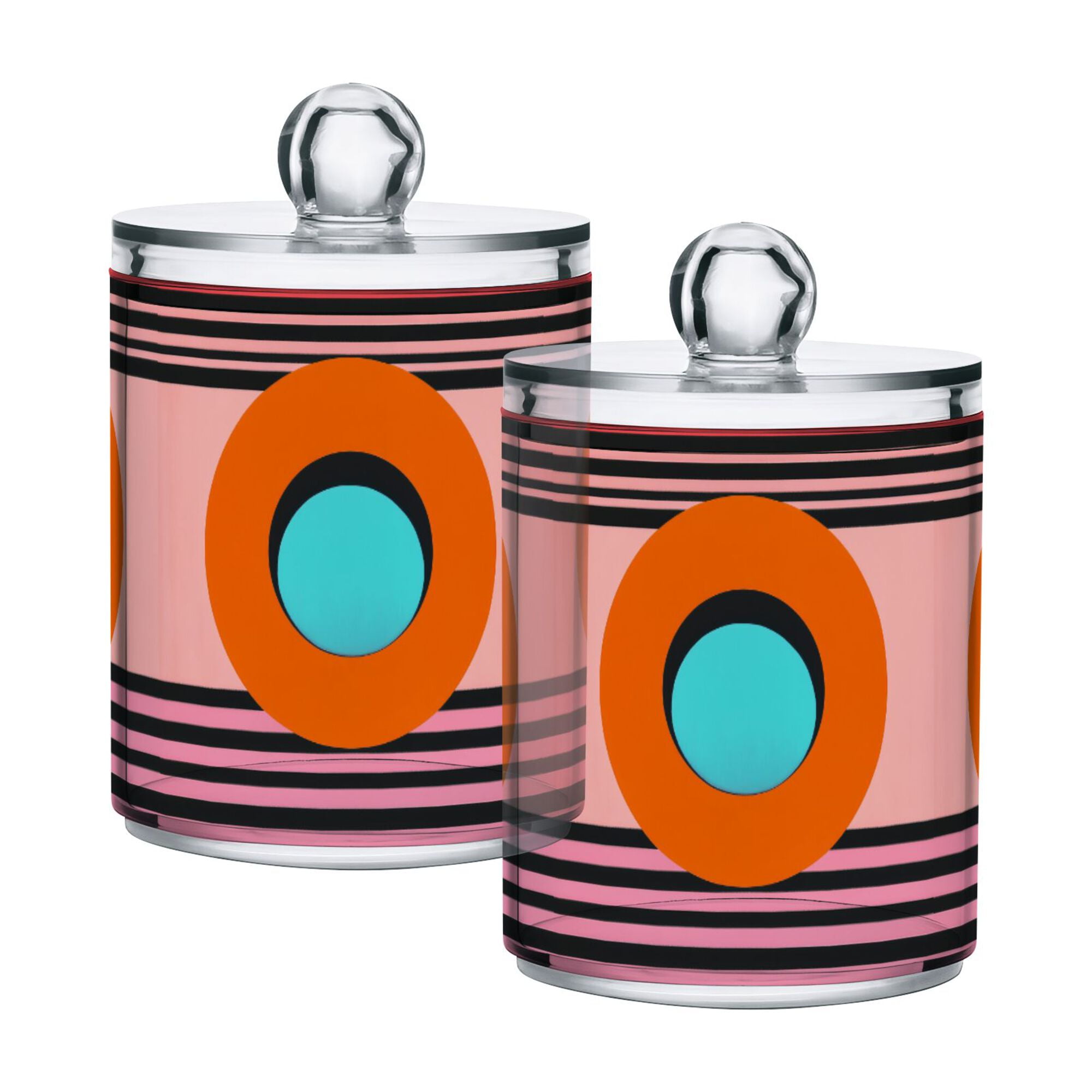 Yayeee 2 Pack Qtip Holder Bathroom Cotton Swab Canister with Lid Clear ...