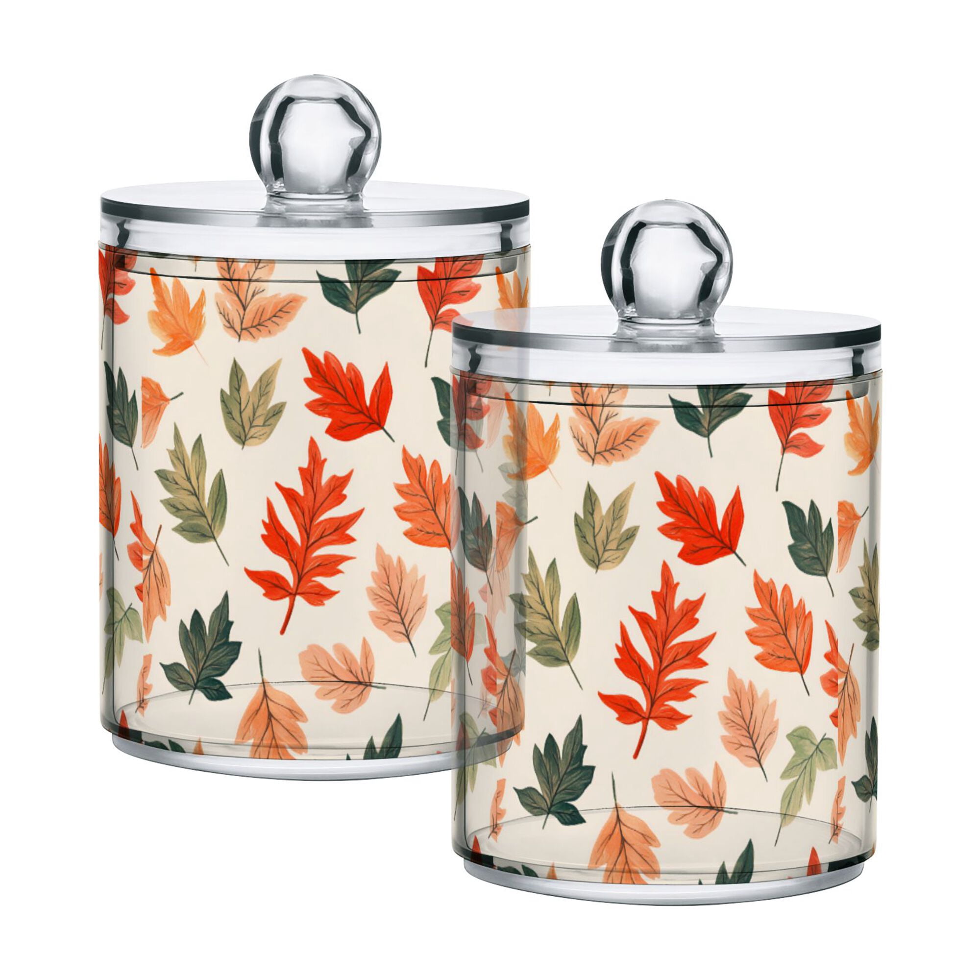 Yayeee 2 Pack Qtip Holder Bathroom Cotton Swab Canister with Lid Clear ...