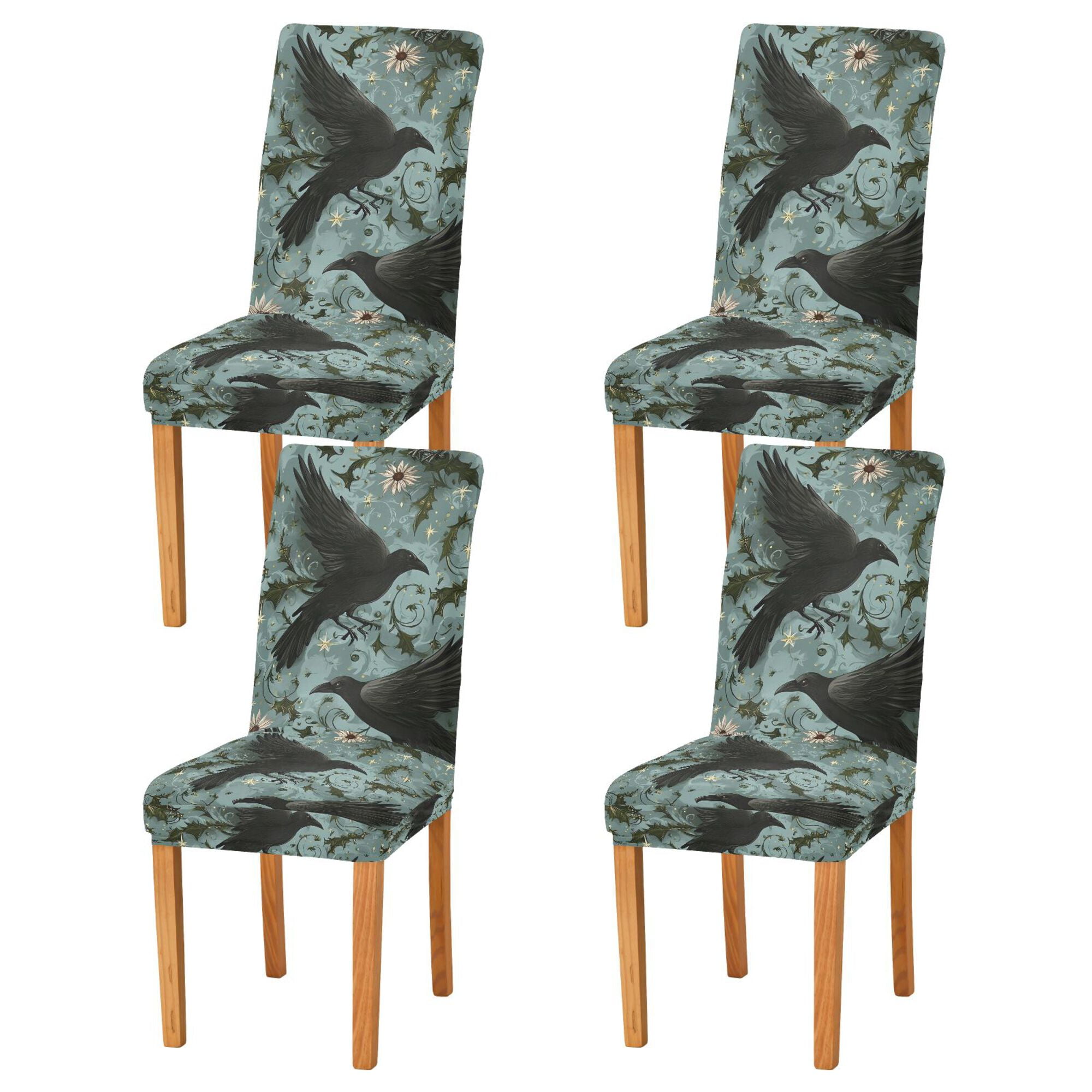Yayeee 4 Pack Dining Chair Covers Stretch Parson Chairs Slipcovers Seat ...