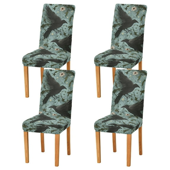 Yayeee 4 Pack Dining Chair Covers Stretch Parson Chairs Slipcovers Seat ...