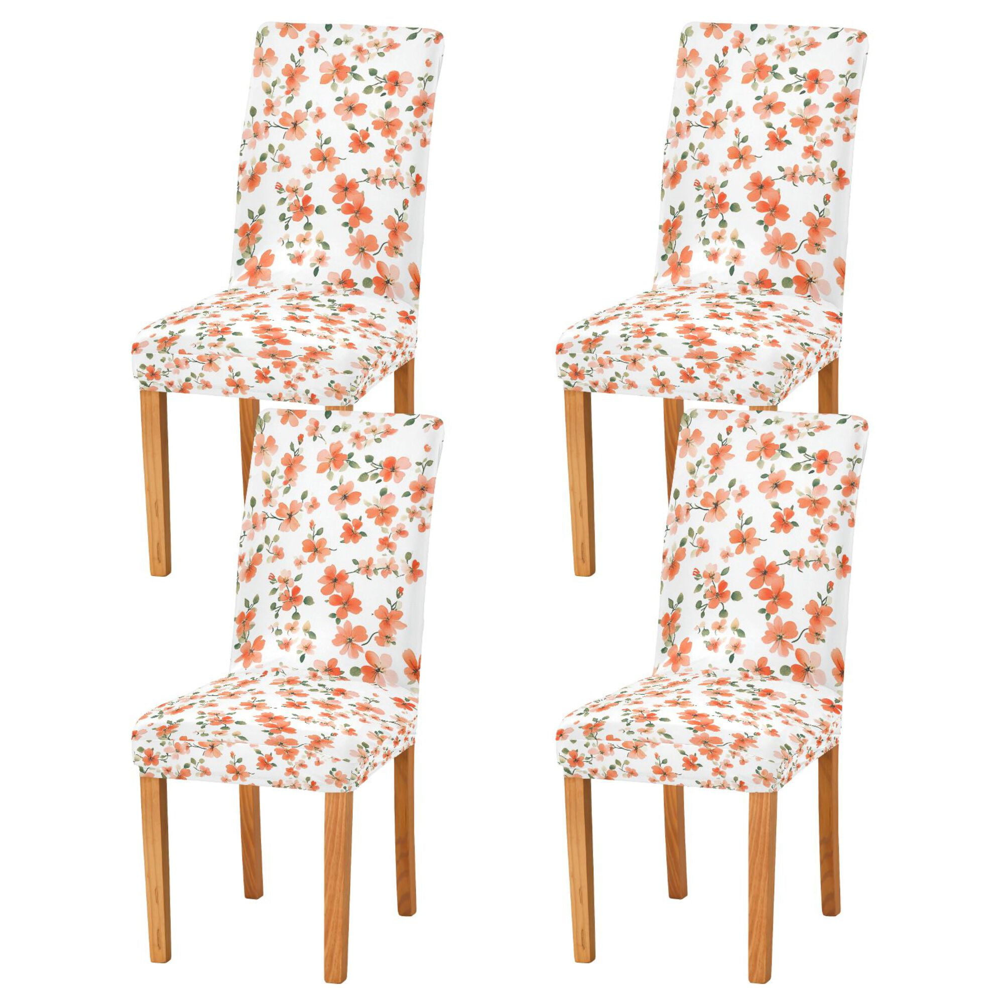 Yayeee 4 Pack Dining Chair Covers Stretch Parson Chairs Slipcovers Seat ...