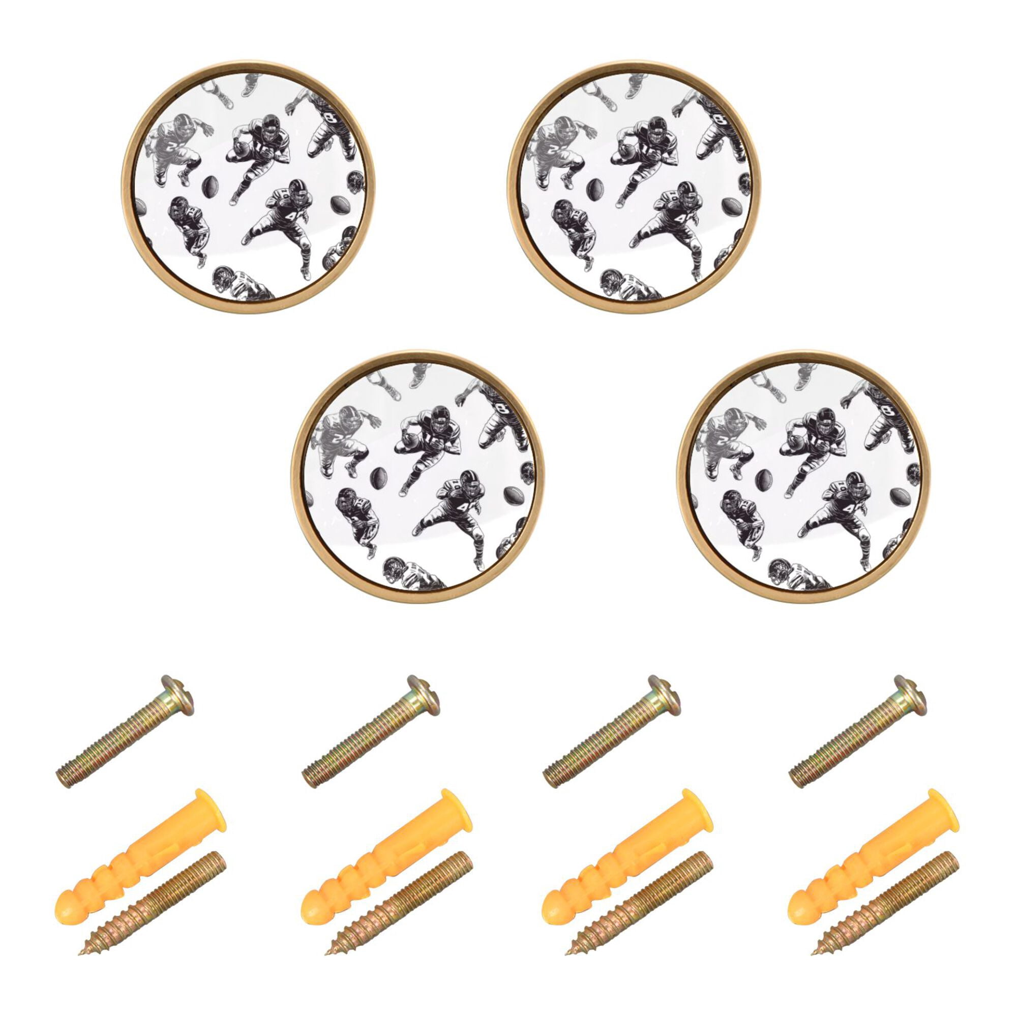 Yayeee 8 Pack Cabinet Knobs with Screws Round Zinc Drawer Pulls for ...