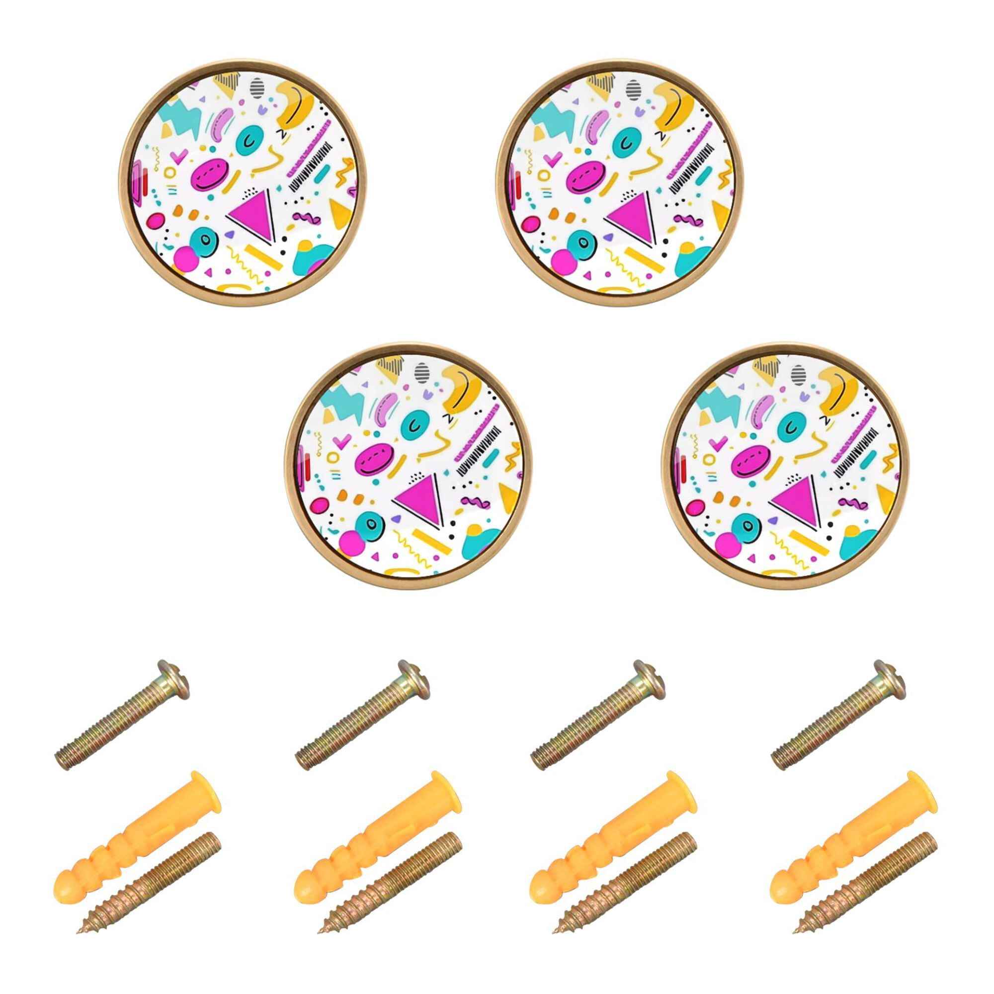 Yayeee 8 Pack Cabinet Knobs with Screws Round Zinc Drawer Pulls for ...