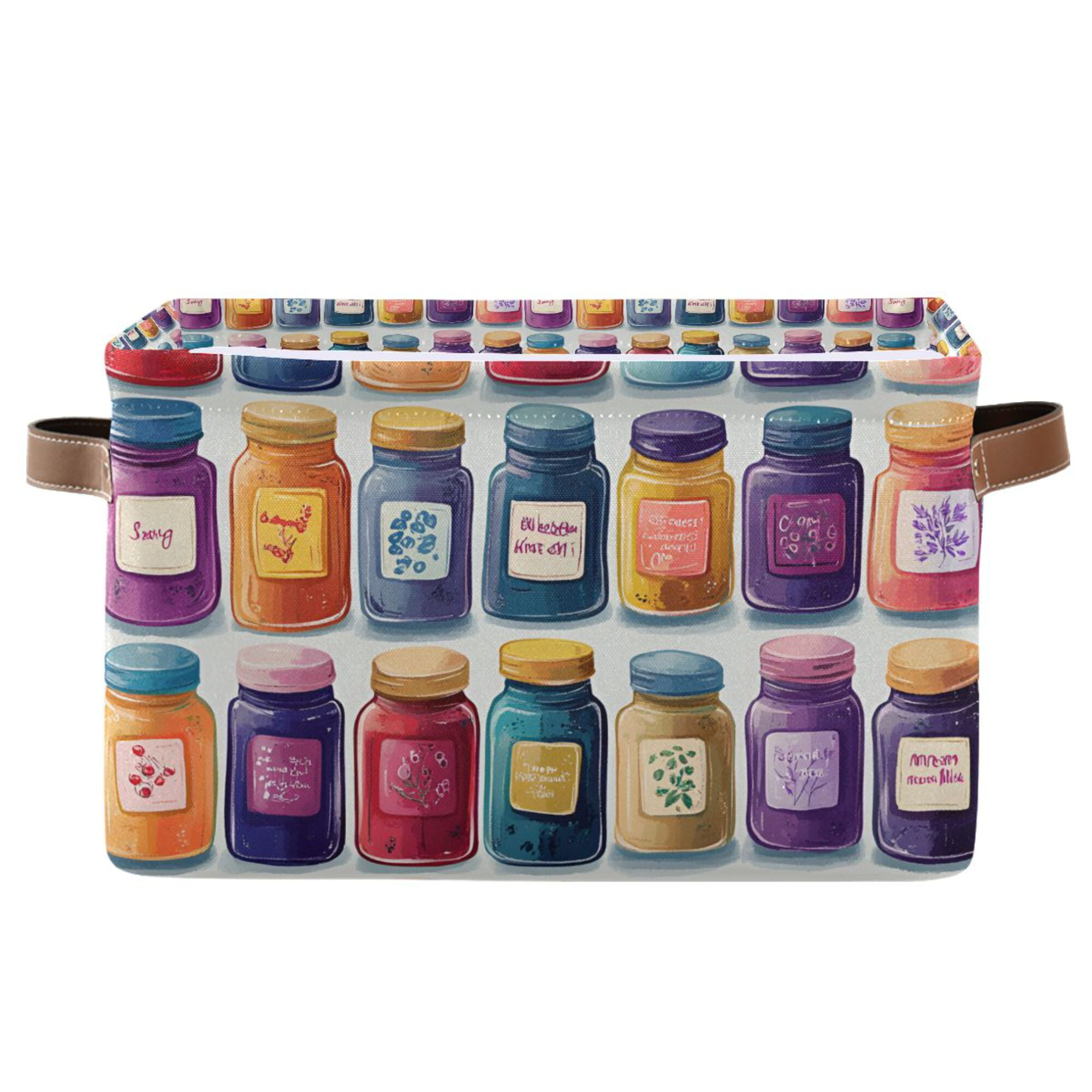 Yayeee Canvas Storage Basket with Handles for Shelves Fabric Bins ...