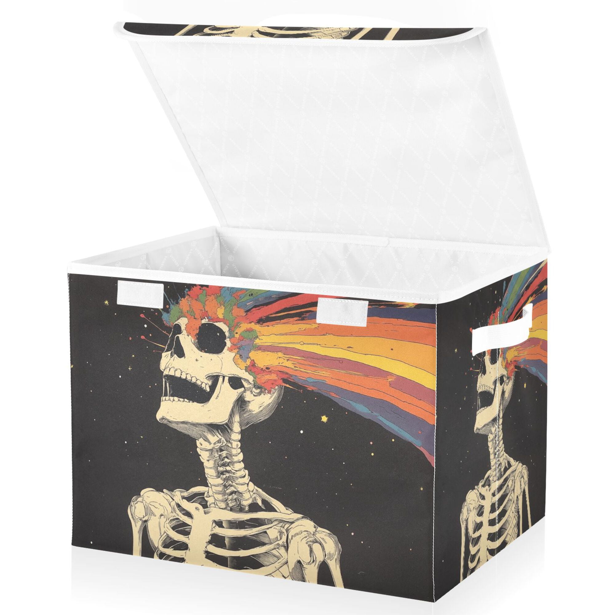 Yayeee Collapsible Cube Storage Bin with Lid Fabric Closet Decorative ...